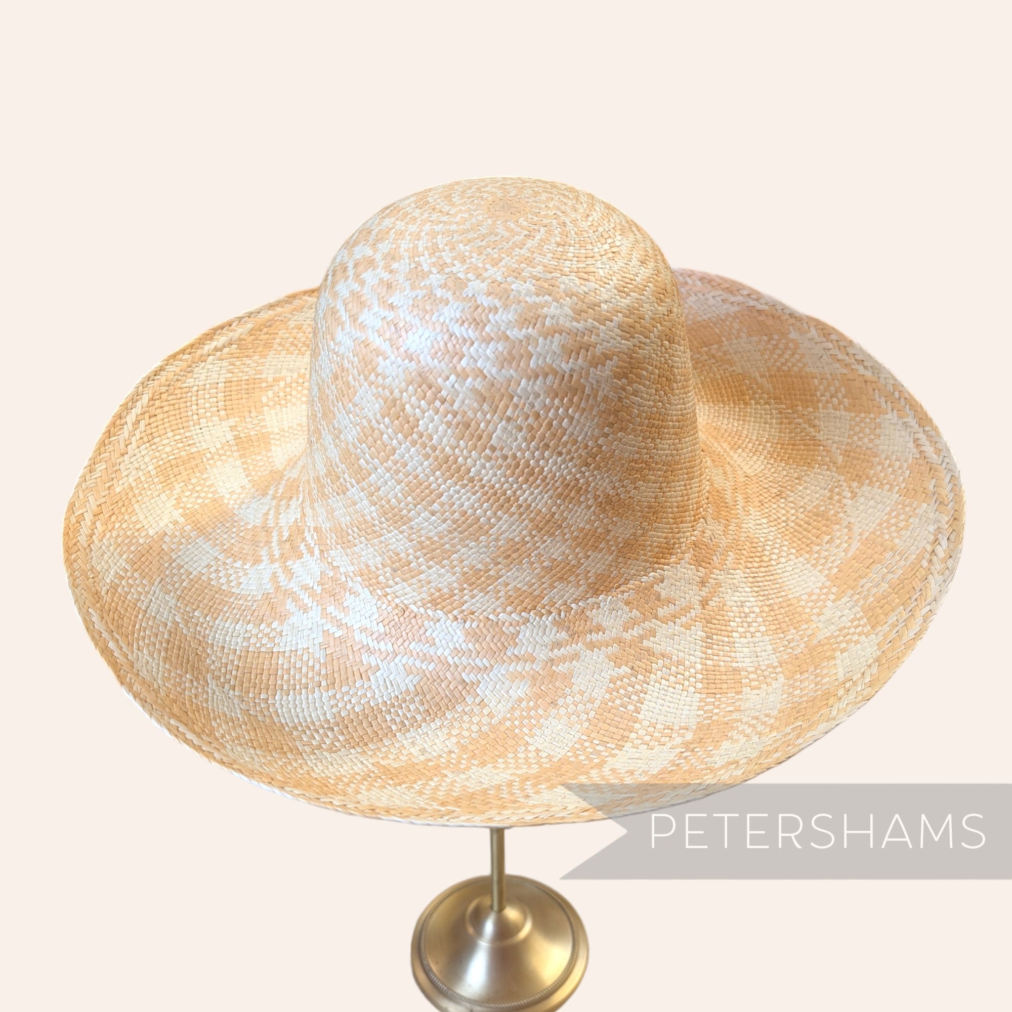 Imperfect Houndstooth Vintage Ecuador Panama Straw Capeline Hat Body ...