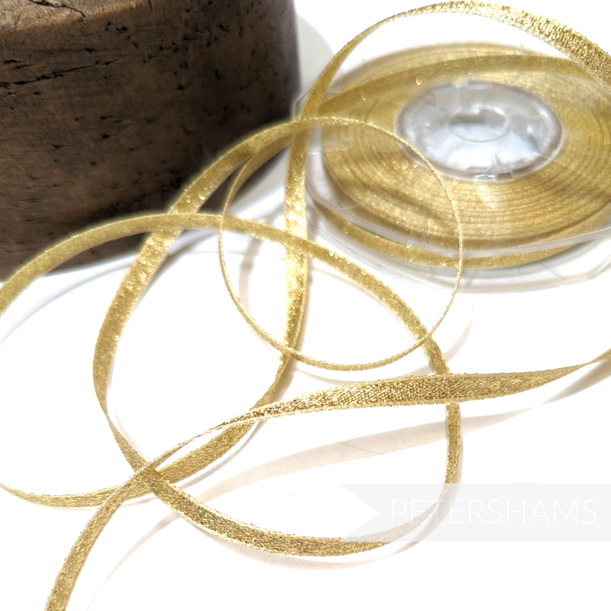 6mm Gold Metallic Lamé Ribbon - 1m/20m Roll – Petershams Millinery Supplies