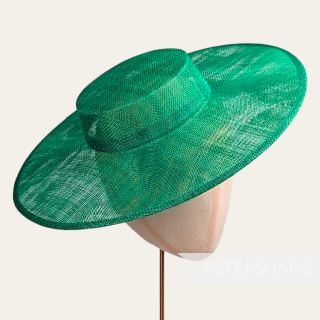 Large Brim Sinamay Boater Fascinator Hat Base – Petershams Millinery ...