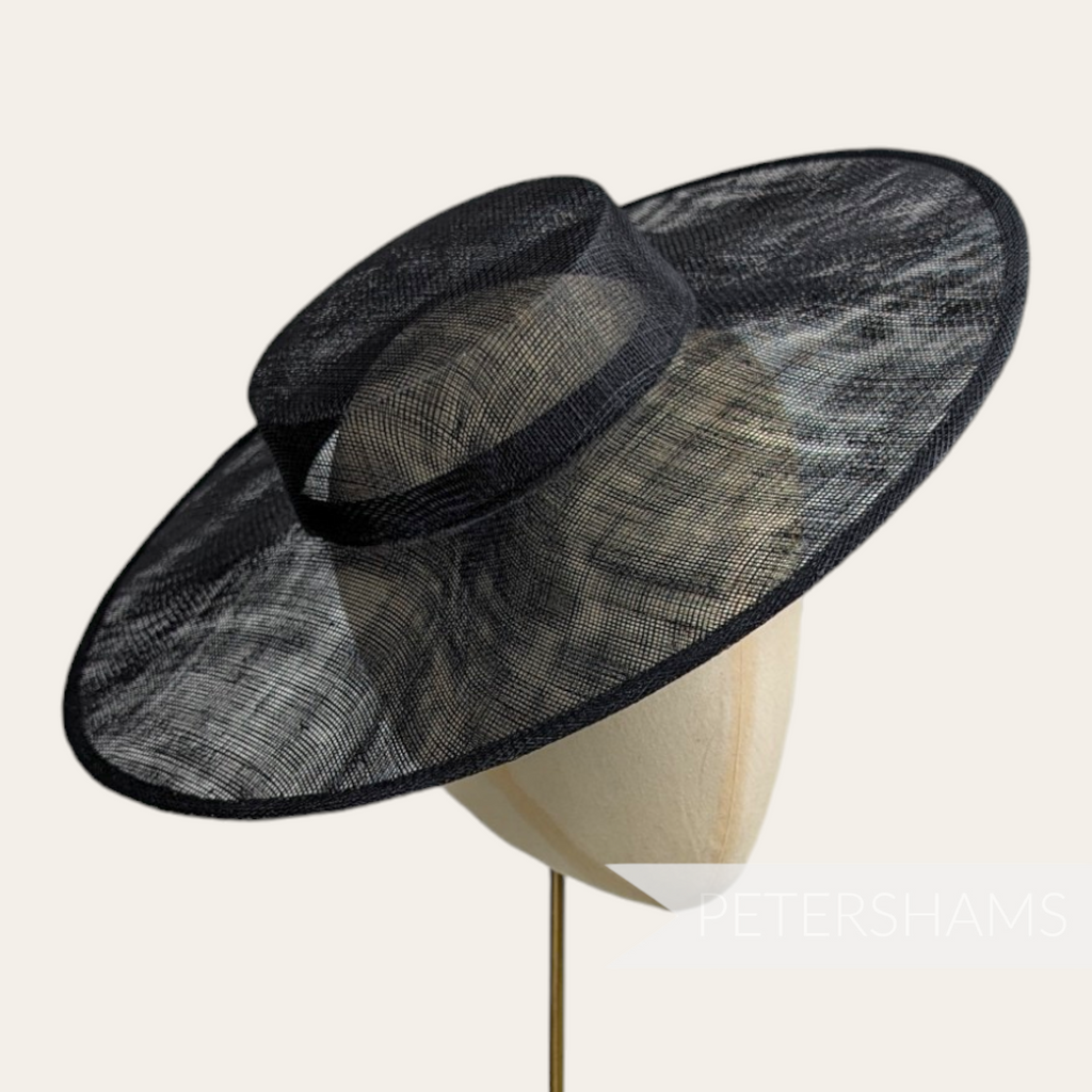 Large Brim Sinamay Boater Fascinator Hat Base – Petershams Millinery ...