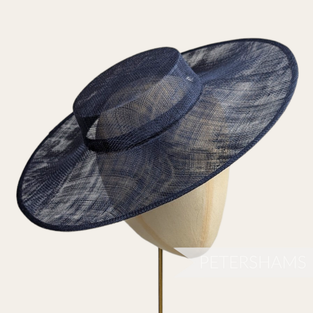 Large Brim Sinamay Boater Fascinator Hat Base – Petershams Millinery ...