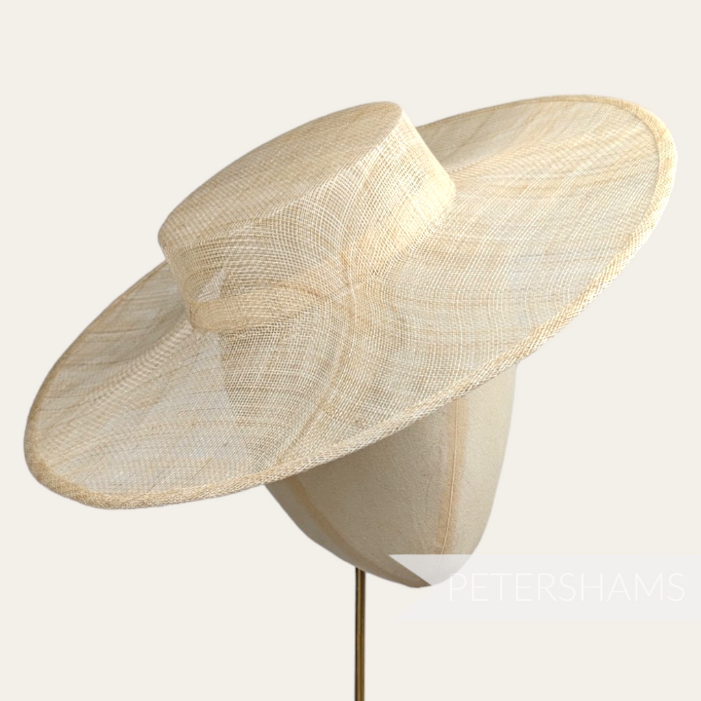 Large Brim Sinamay Boater Fascinator Hat Base – Petershams Millinery ...