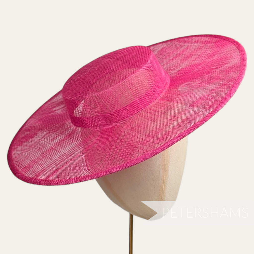 Large Brim Sinamay Boater Fascinator Hat Base – Petershams Millinery ...
