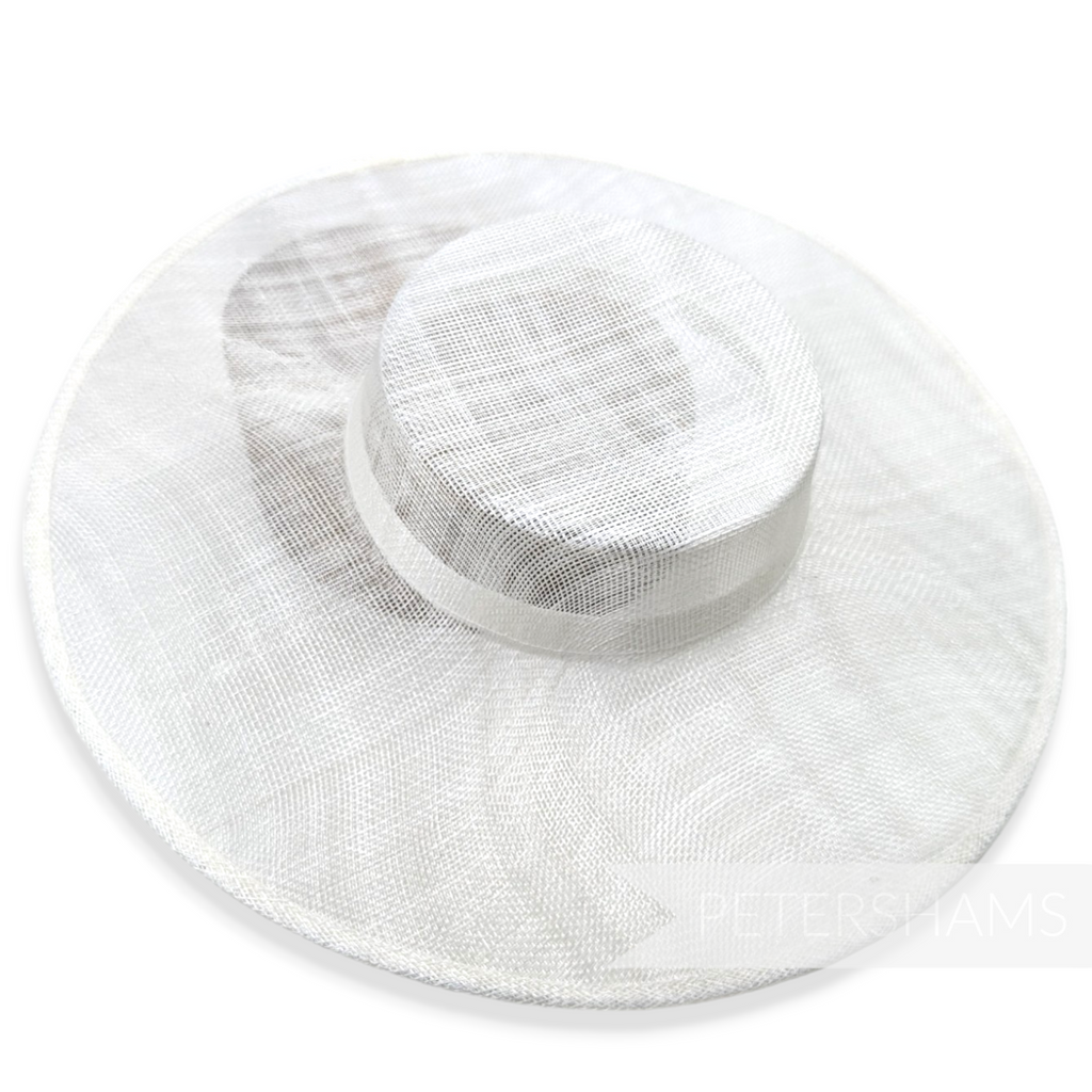 Large Brim Sinamay Boater Fascinator Hat Base – Petershams Millinery ...
