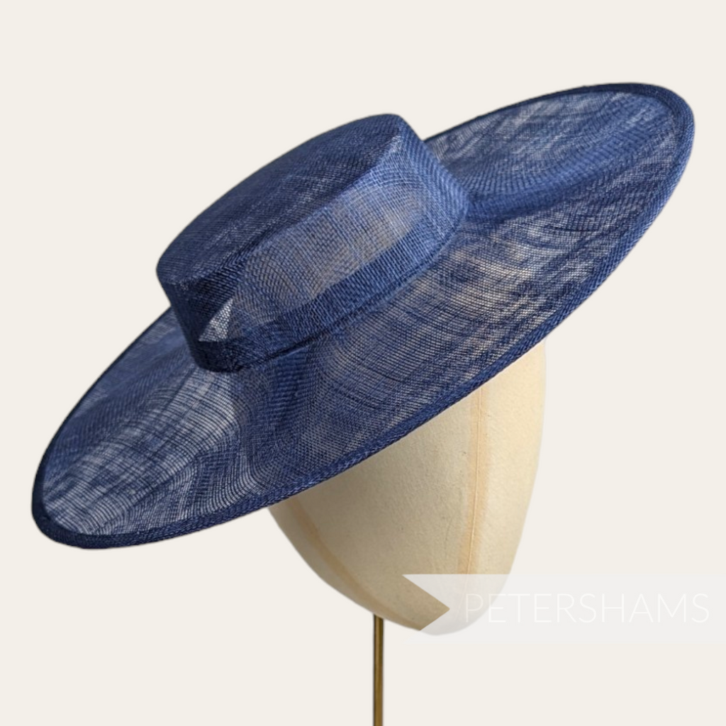 Large Brim Sinamay Boater Fascinator Hat Base – Petershams Millinery ...