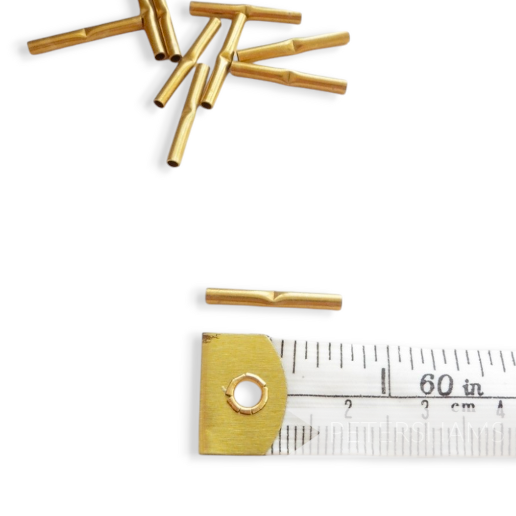 Brass Metal Wire Joining Ferrules for Millinery Hat Wire (10 Pieces ...