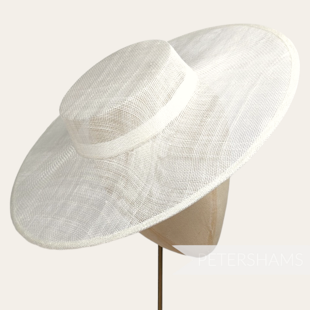 Large Brim Sinamay Boater Fascinator Hat Base – Petershams Millinery ...