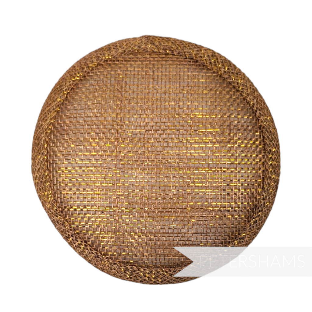 Metallic Lurex 10.5cm Round Sinamay Hat Base – Petershams Millinery ...