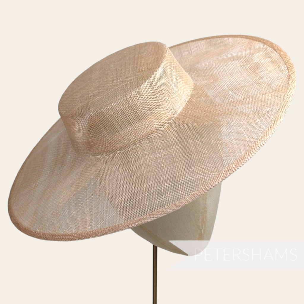 Large Brim Sinamay Boater Fascinator Hat Base – Petershams Millinery ...