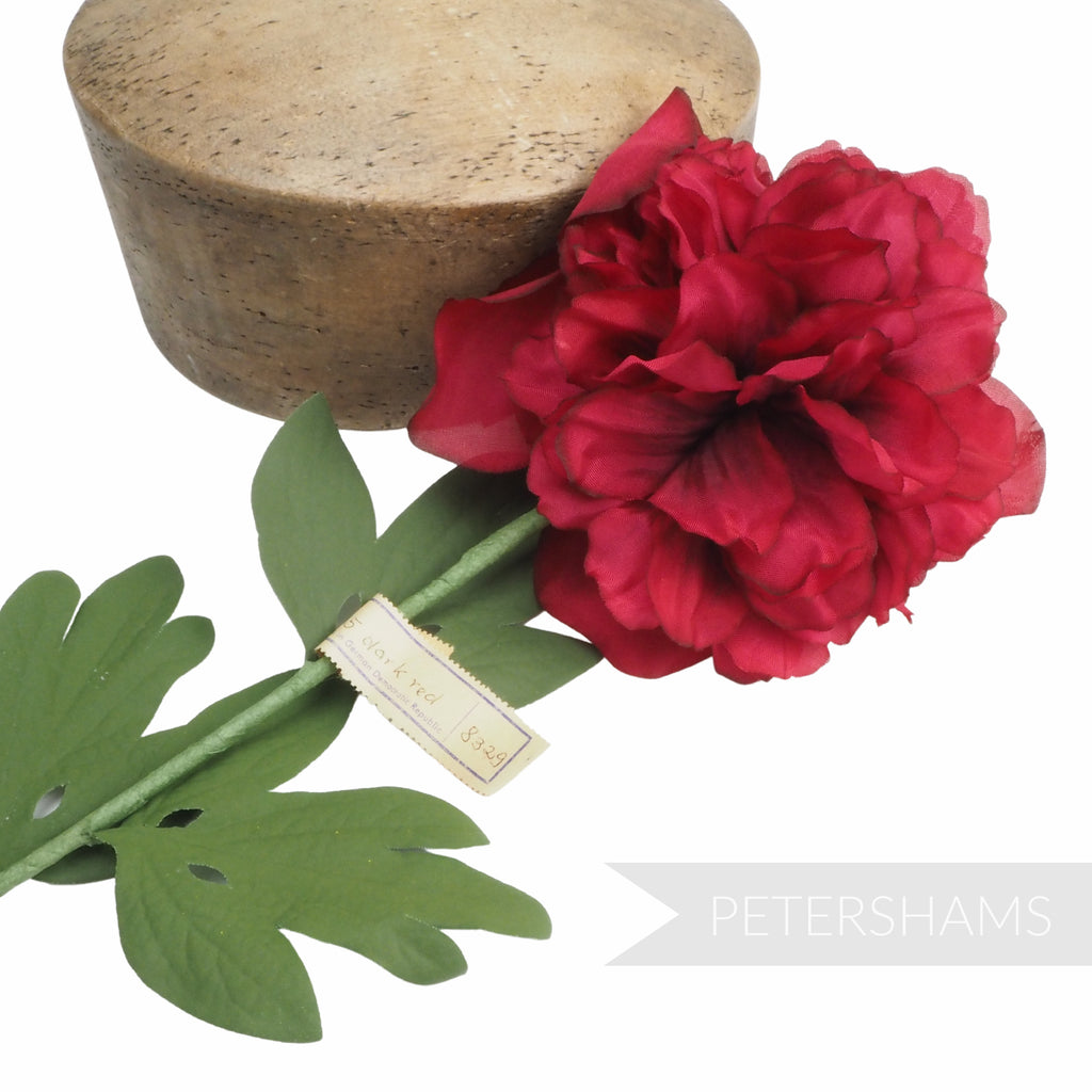 'Kim' Extra Large 17cm Vintage German 1950/70's Wired Peony Flower ...