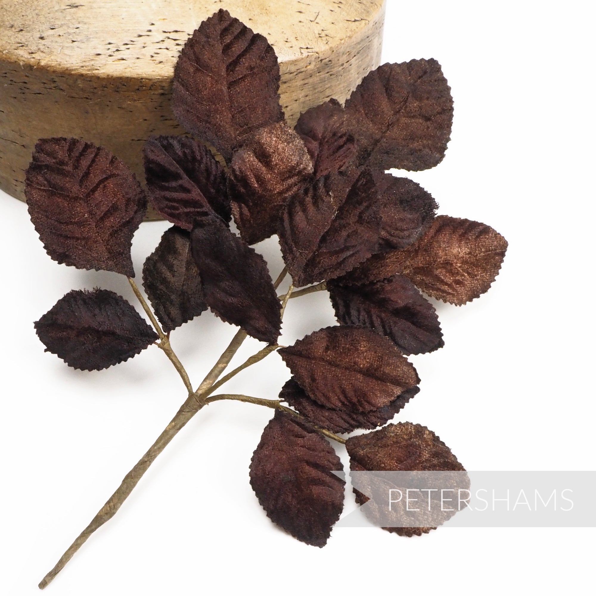 'Kayla' Velvet Wired Leaf Millinery Hat Mount – Petershams Millinery ...