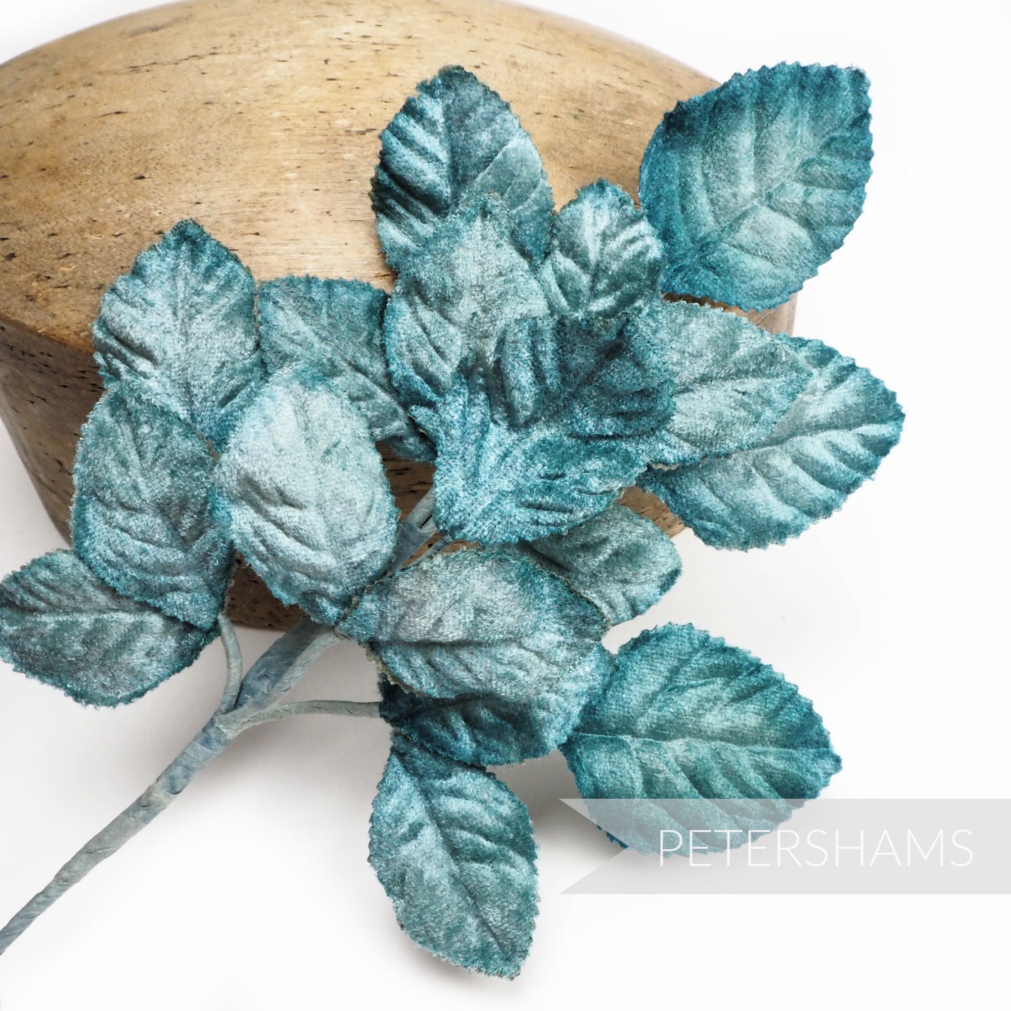 'Kayla' Velvet Wired Leaf Millinery Hat Mount – Petershams Millinery ...