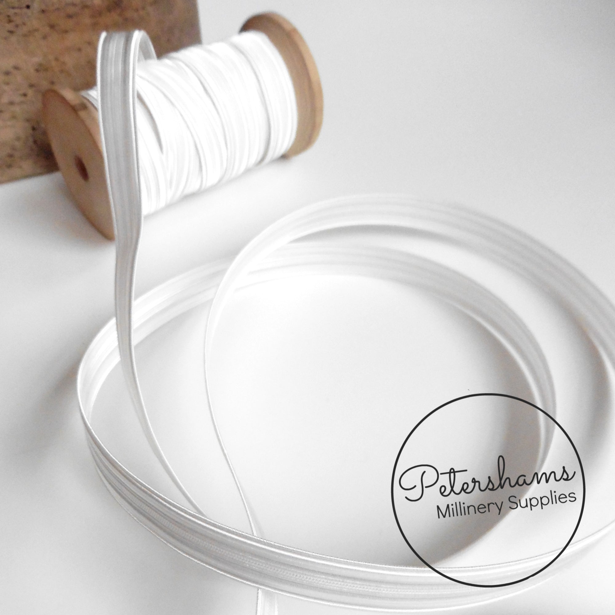 Naval Cellophane Thread White Lace Ribbon - 13mm – Petershams Millinery ...