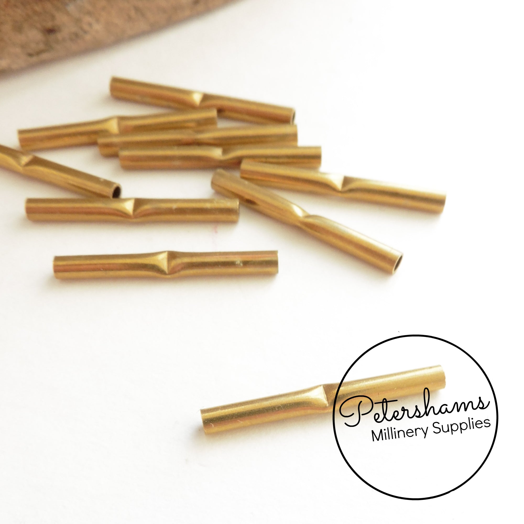 Brass Metal Wire Joining Ferrules for Millinery Hat Wire (10 Pieces ...