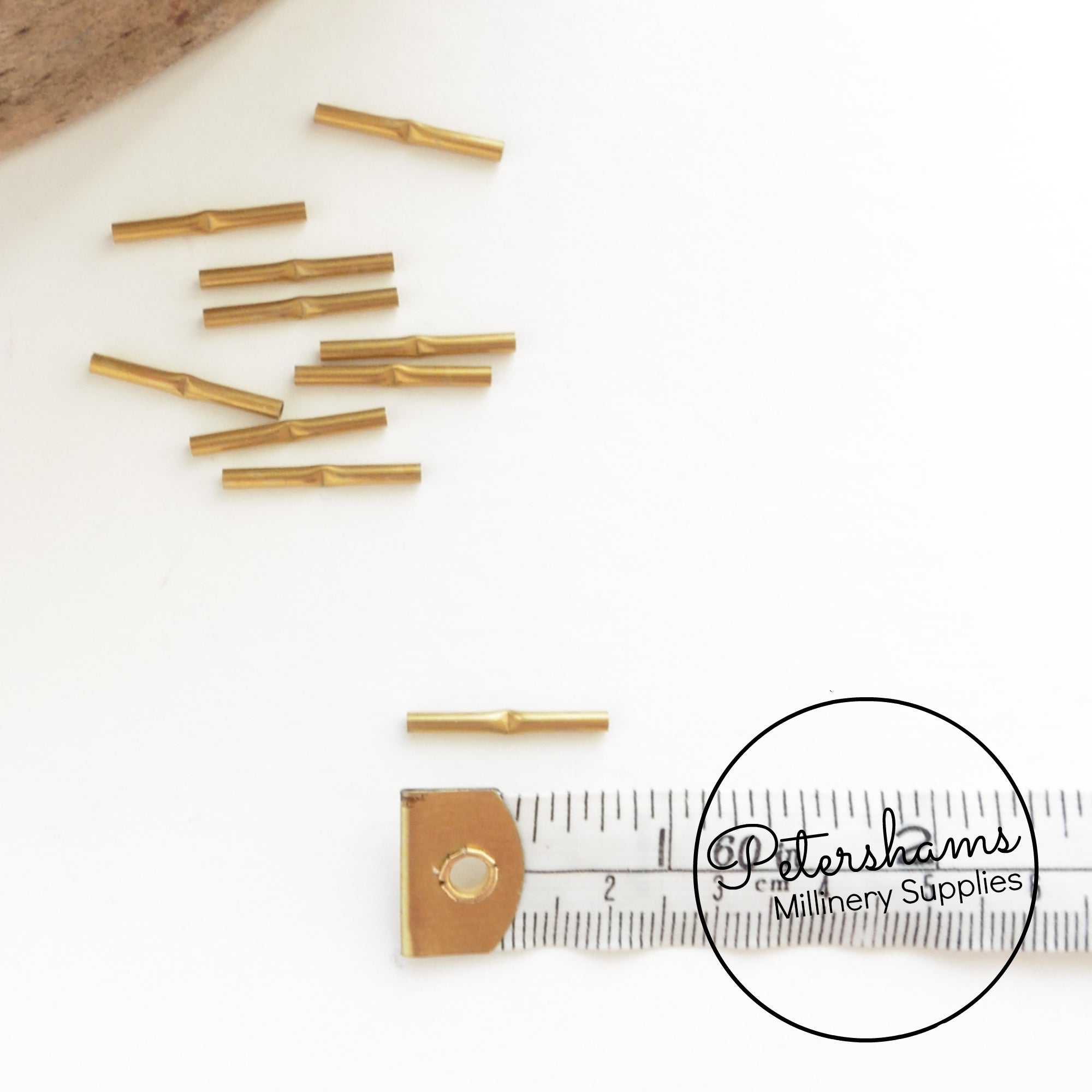 Brass Metal Wire Joining Ferrules for Millinery Hat Wire (10 Pieces ...