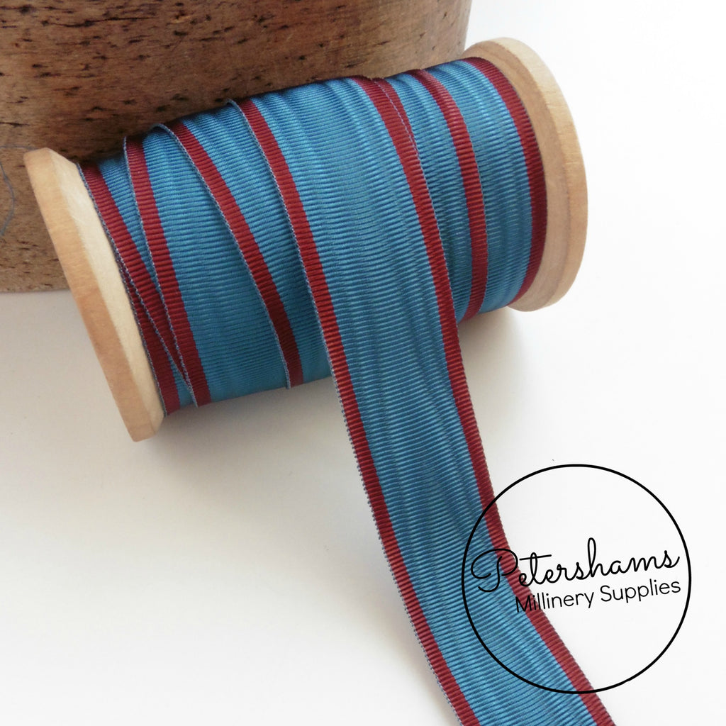 Vintage 25mm Wide Striped Moire Grosgrain Ribbon - 1m – Petershams ...