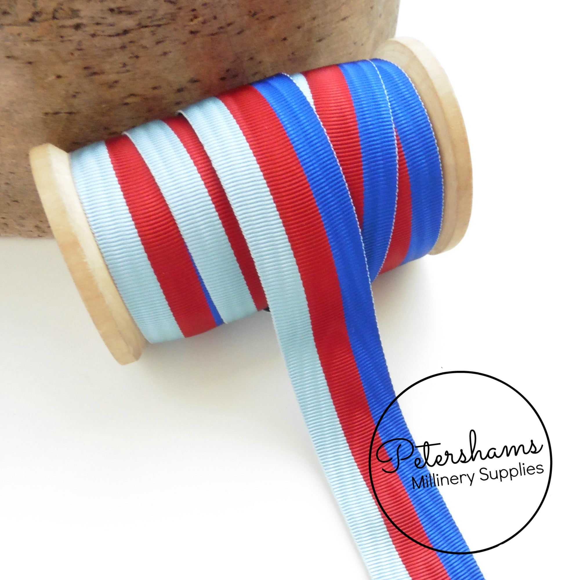 Vintage 25mm Wide Striped Moire Grosgrain Ribbon - 1m – Petershams ...