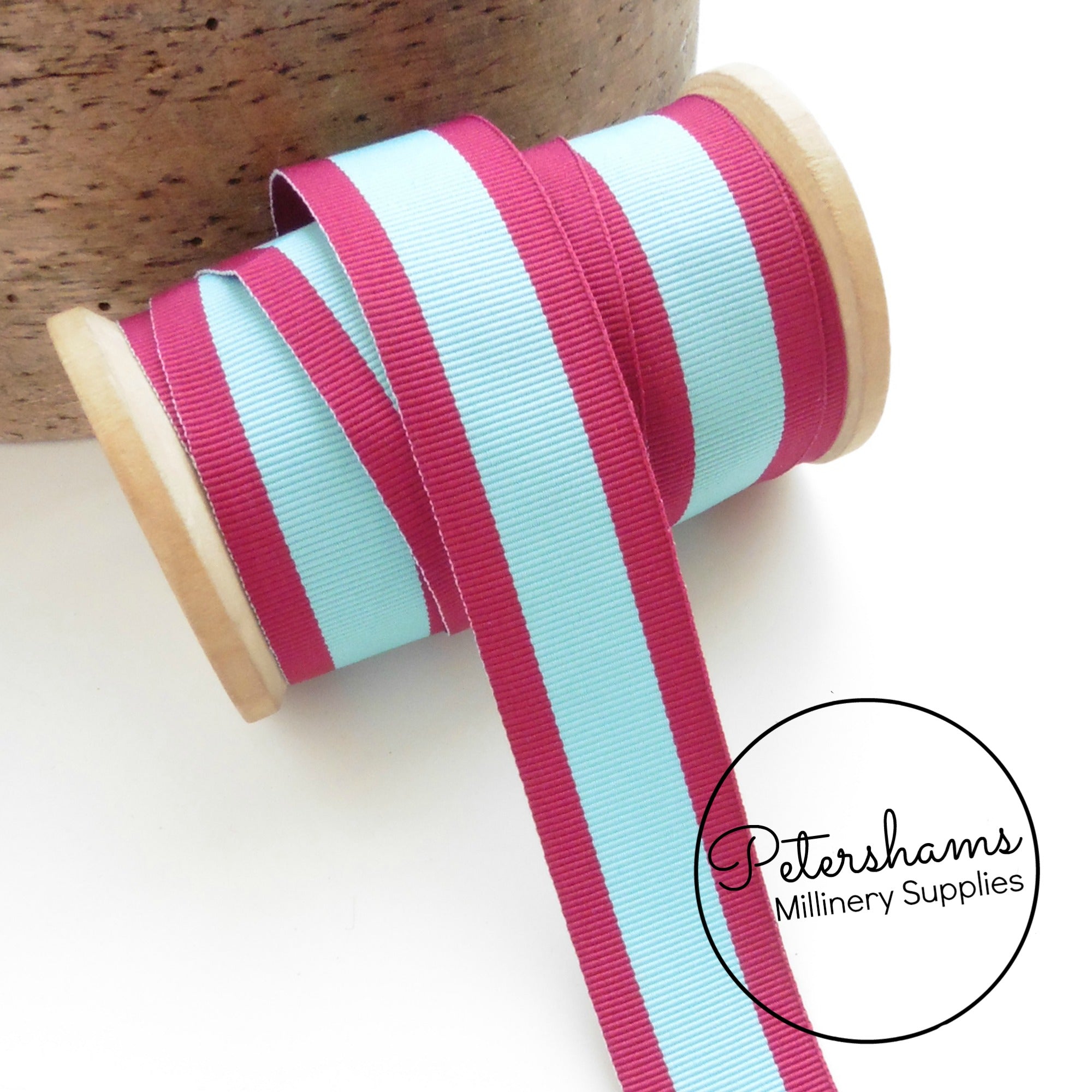 Vintage 25mm Wide Striped Grosgrain Ribbon - 1m – Petershams Millinery ...