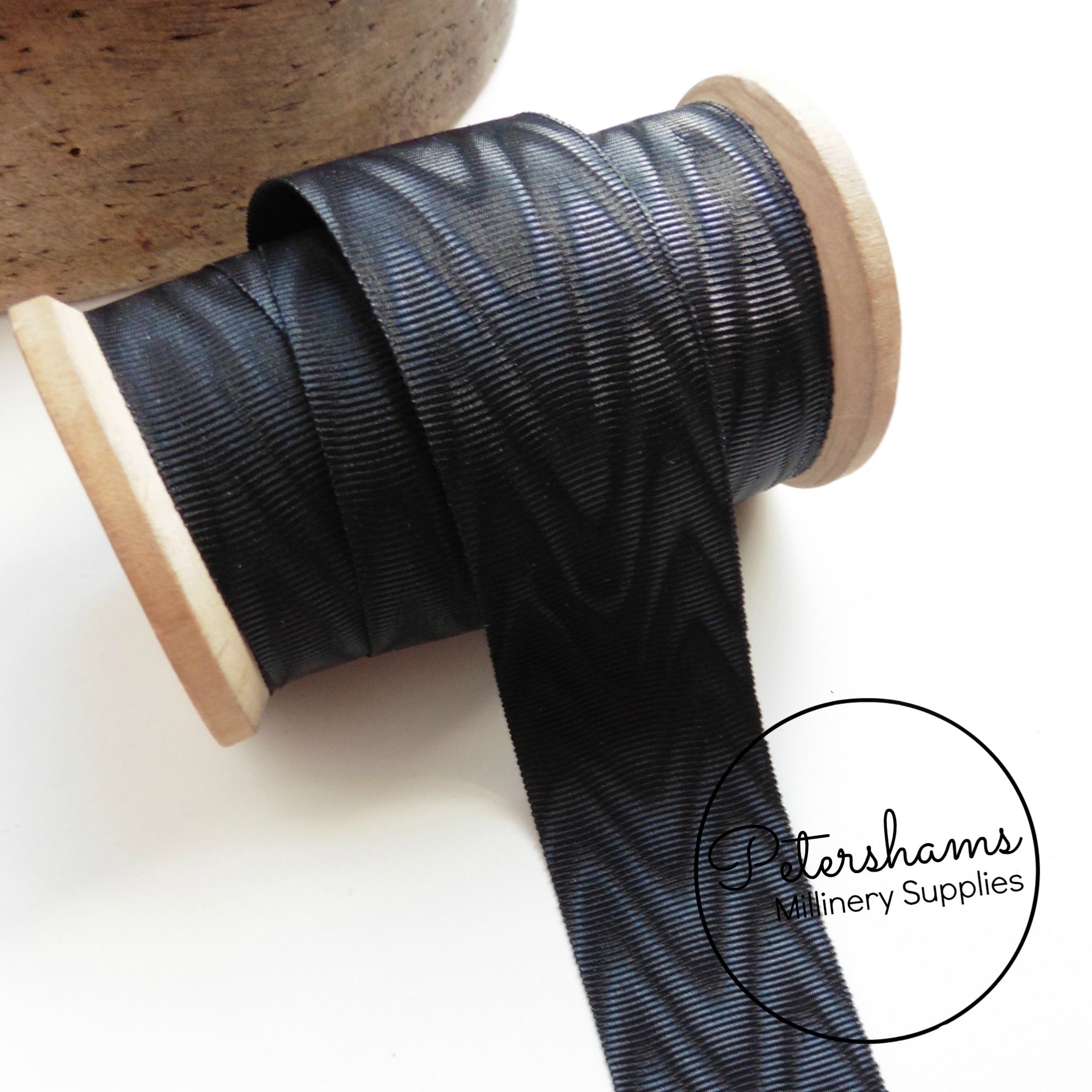 32mm Wide Moire Grosgrain Ribbon - 1m – Petershams Millinery Supplies