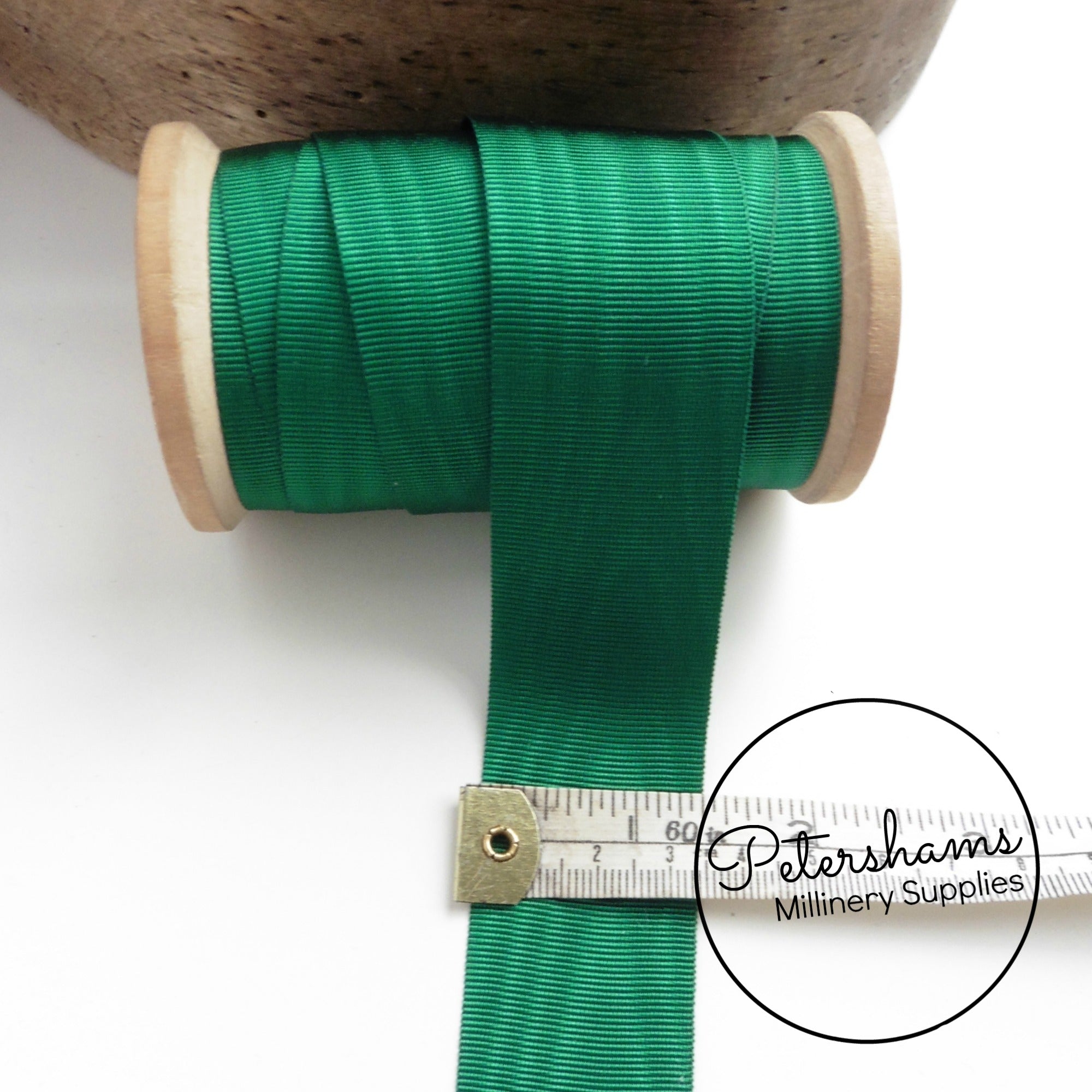 32mm Wide Moire Grosgrain Ribbon - 1m – Petershams Millinery Supplies