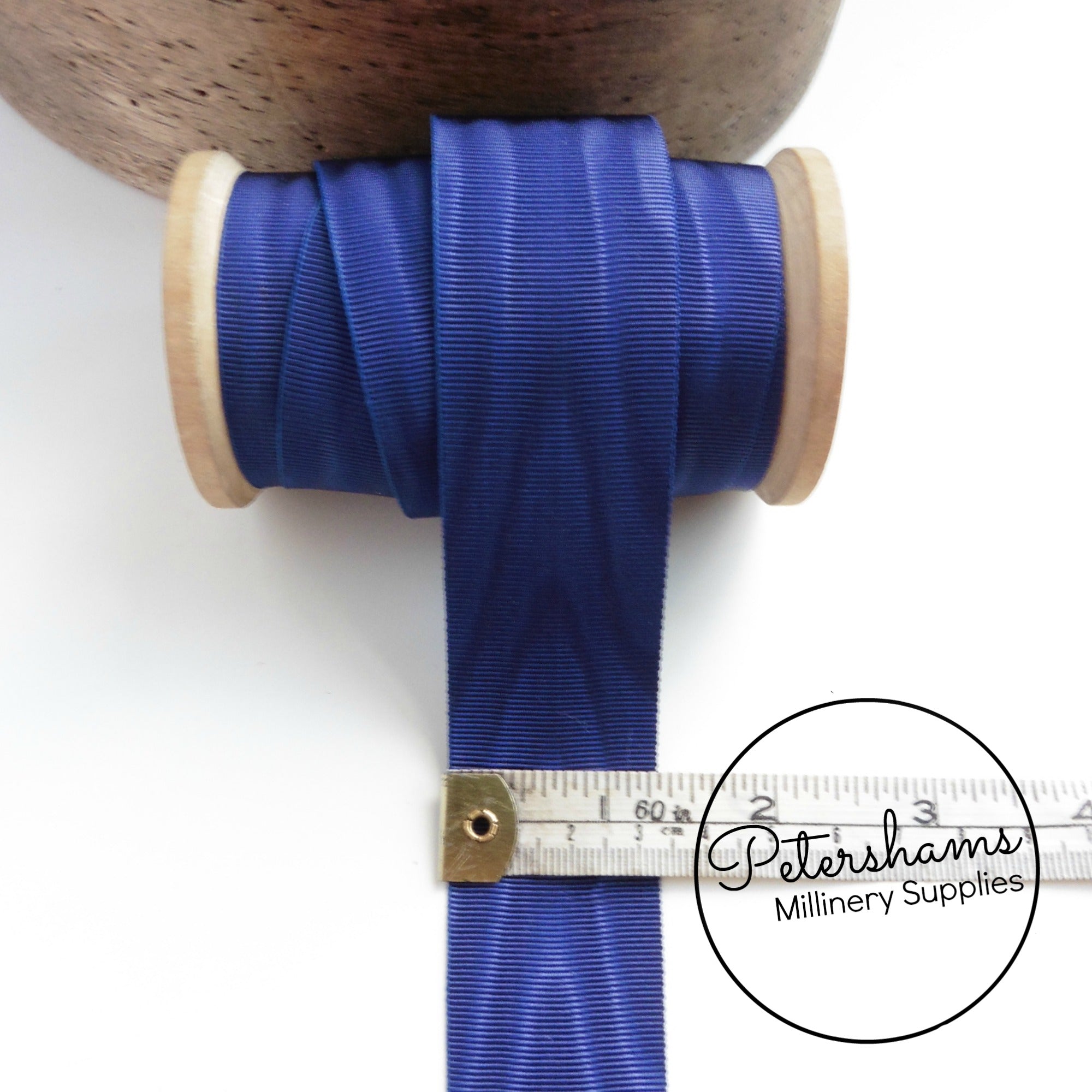 32mm Wide Moire Grosgrain Ribbon - 1m – Petershams Millinery Supplies