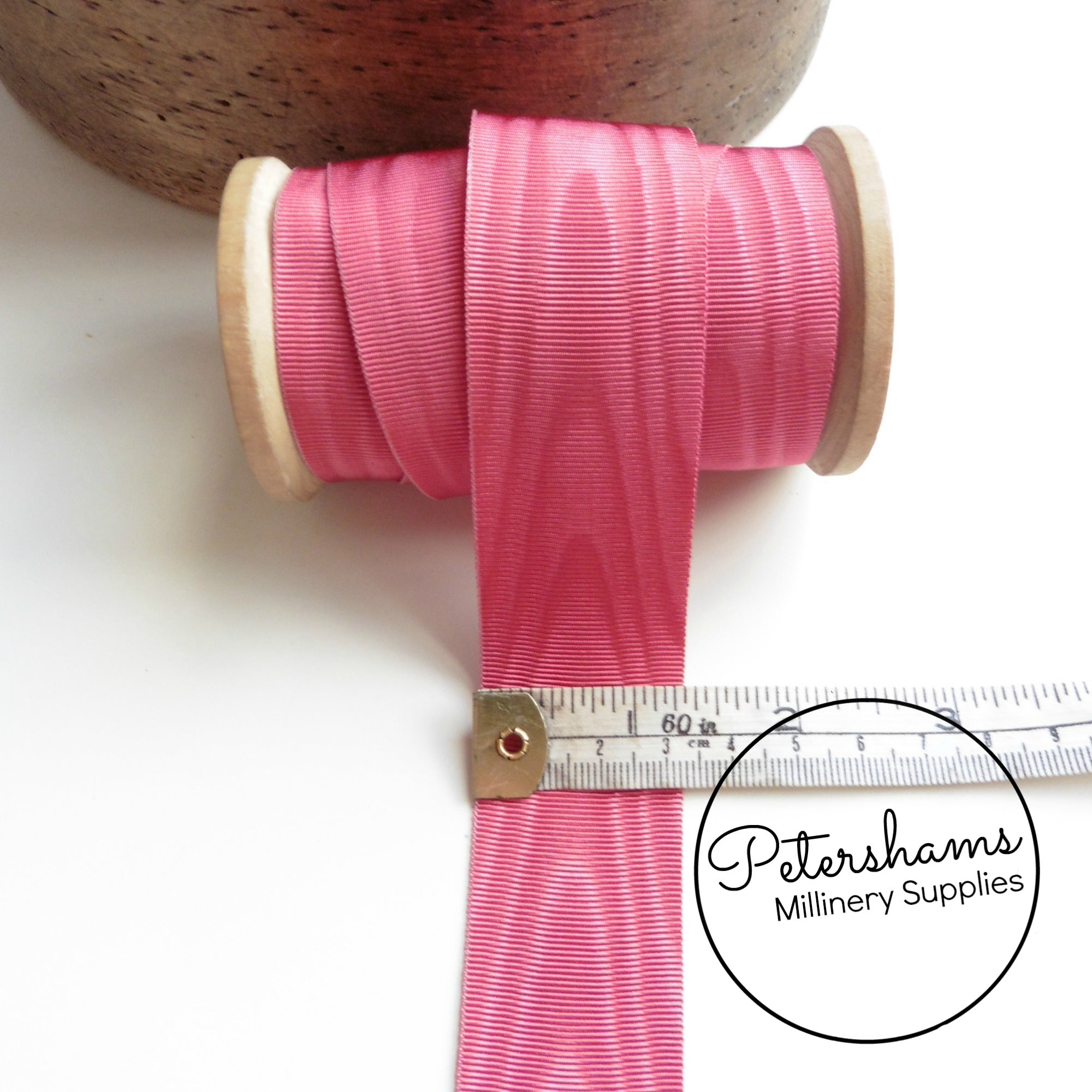 32mm Wide Moire Grosgrain Ribbon - 1m – Petershams Millinery Supplies