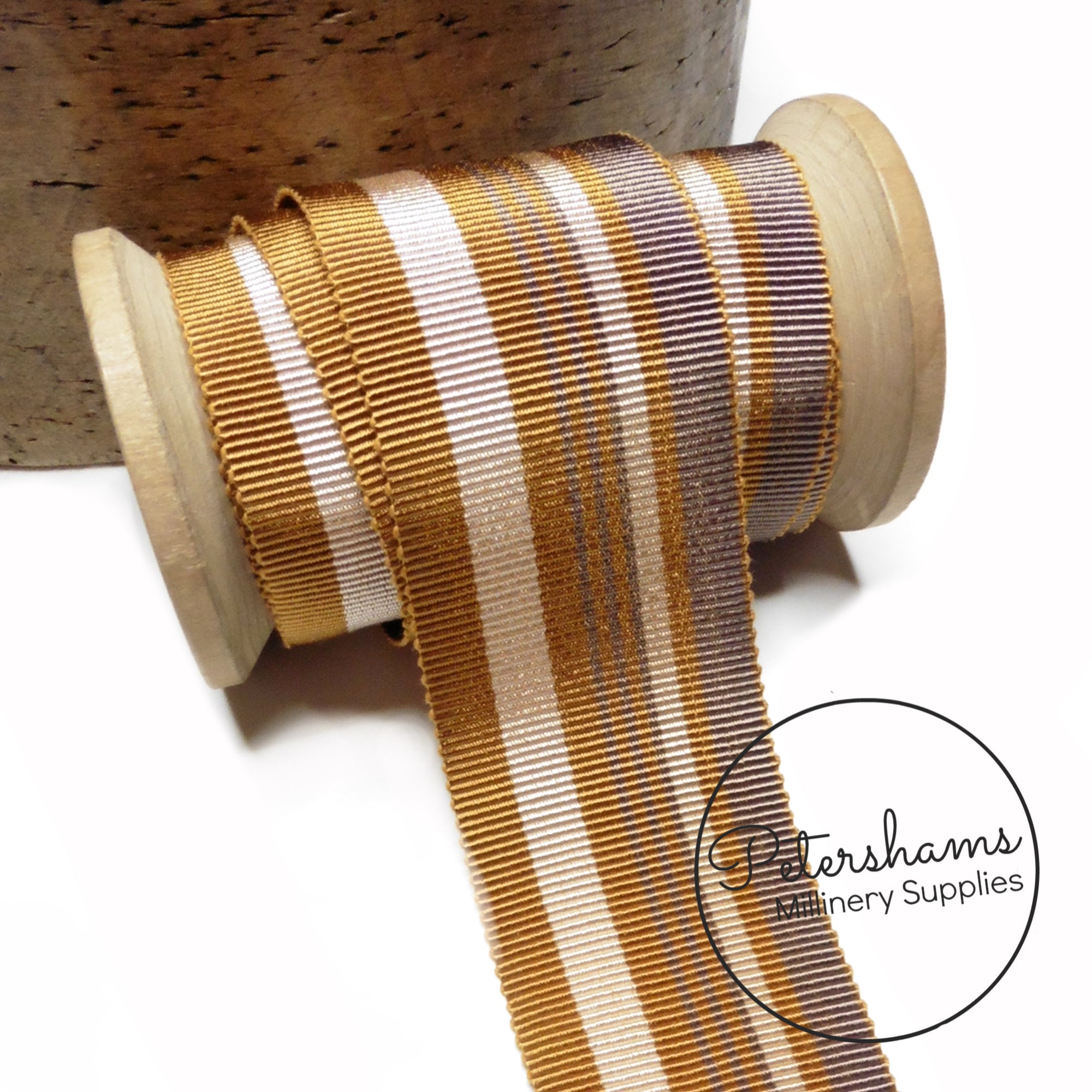 40mm Mixed Stripe Millinery Petersham Hat Ribbon - 1m – Petershams ...