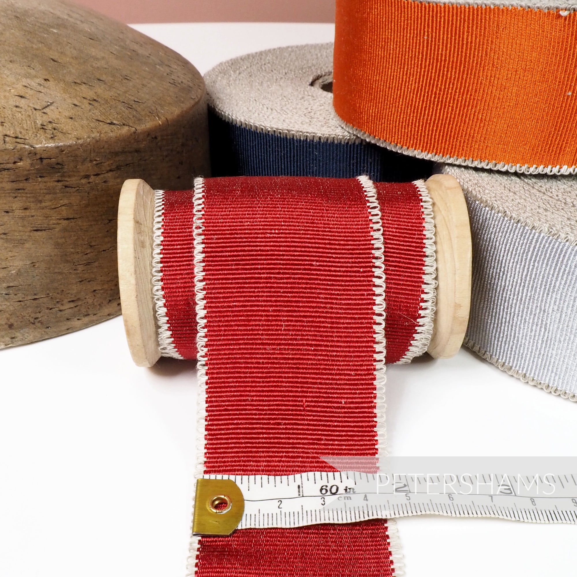 45mm Looped Linen Edge Millinery Petersham Hat Ribbon - 1m – Petershams ...