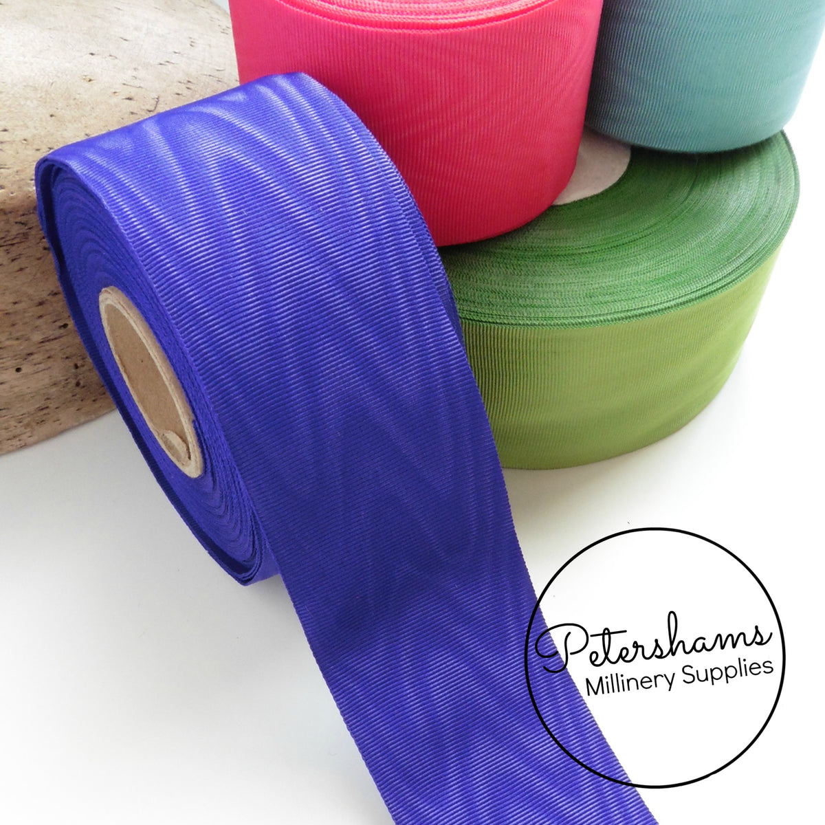 50mm Wide Moire Grosgrain Ribbon - 1m – Petershams Millinery Supplies