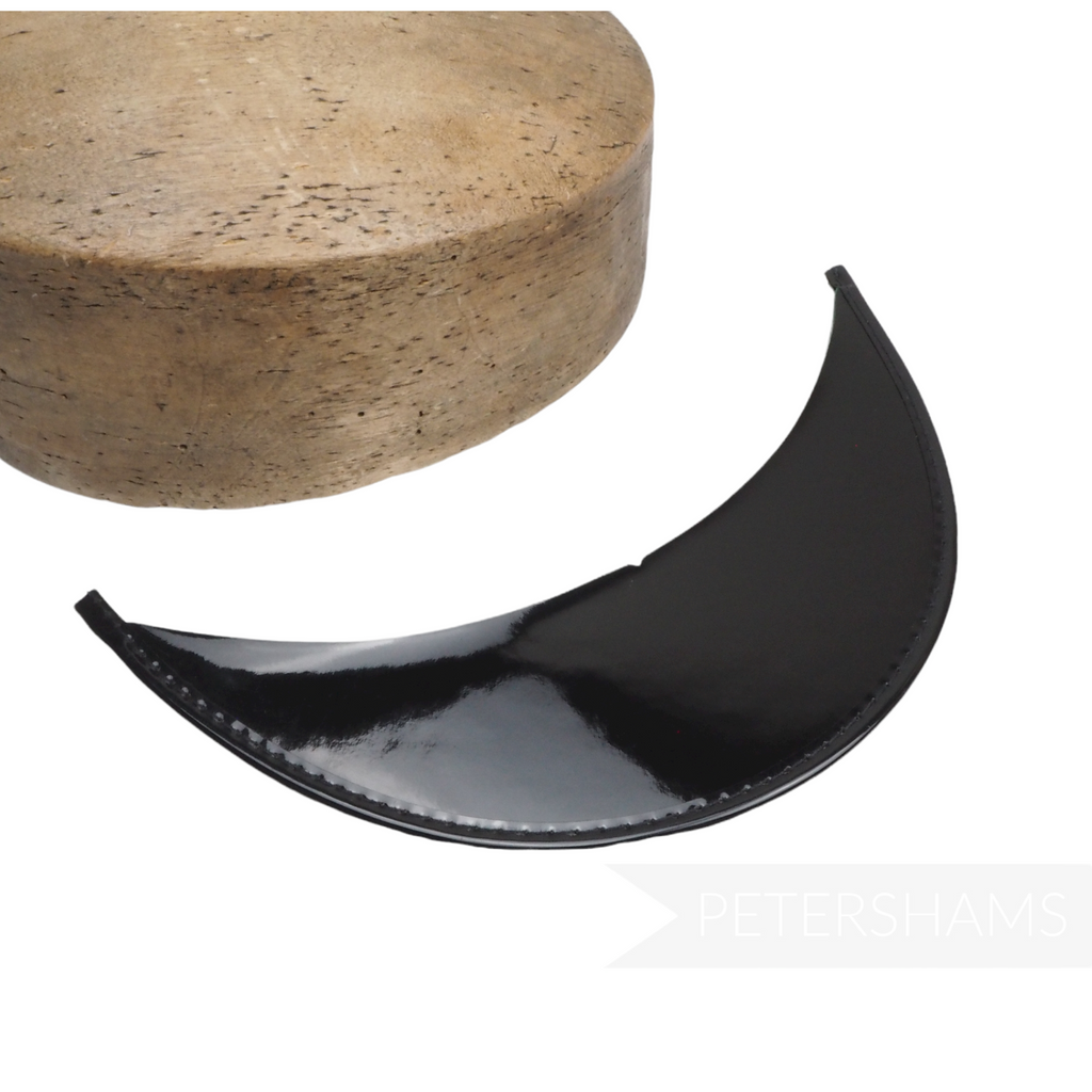 Black Patent Leather Cap Peak – Petershams Millinery Supplies