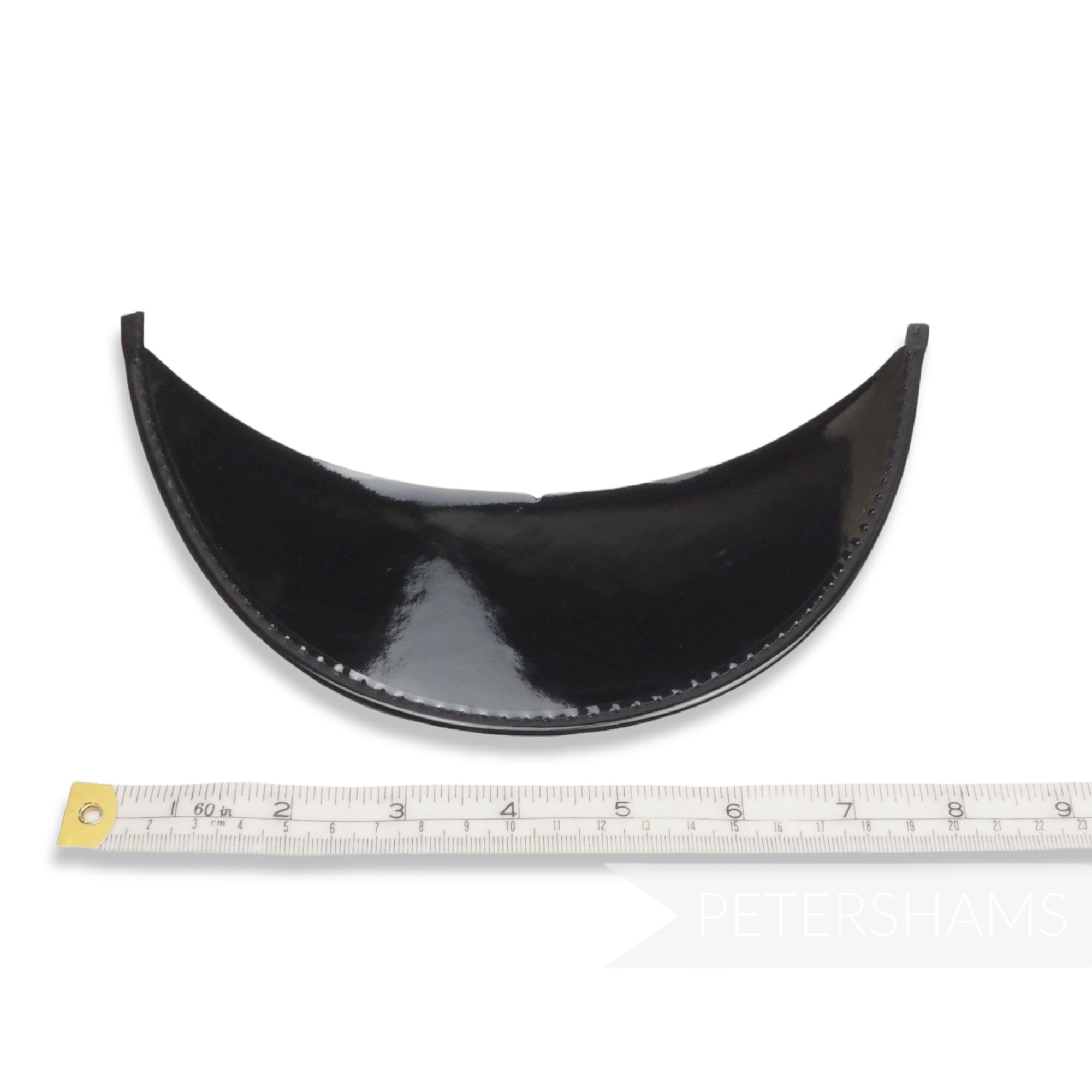 Black Patent Leather Cap Peak – Petershams Millinery Supplies