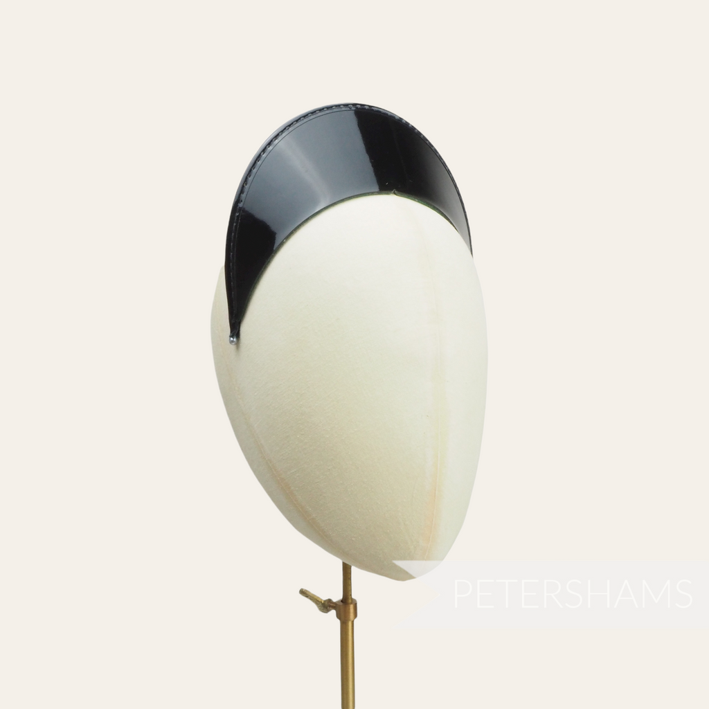Black Patent Leather Cap Peak – Petershams Millinery Supplies