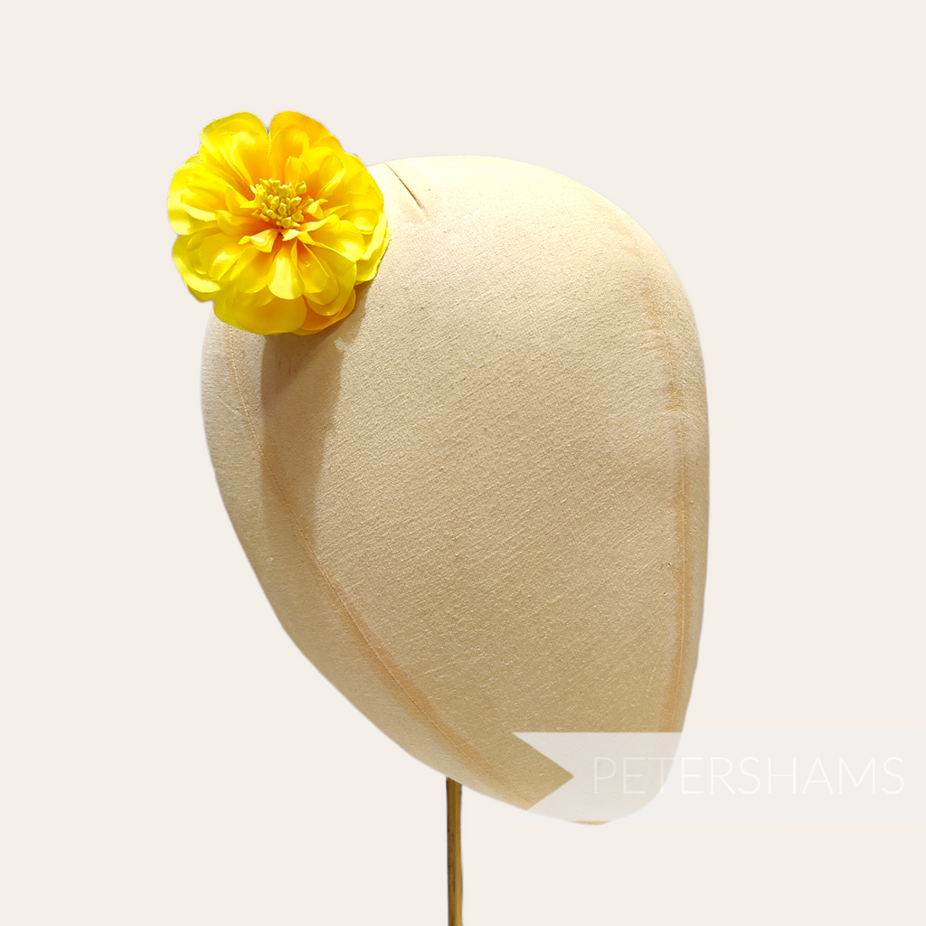 'Akari' 7cm Vintage 1960/70s Wired Japanese Vibrant Dahlia Silk Flower ...