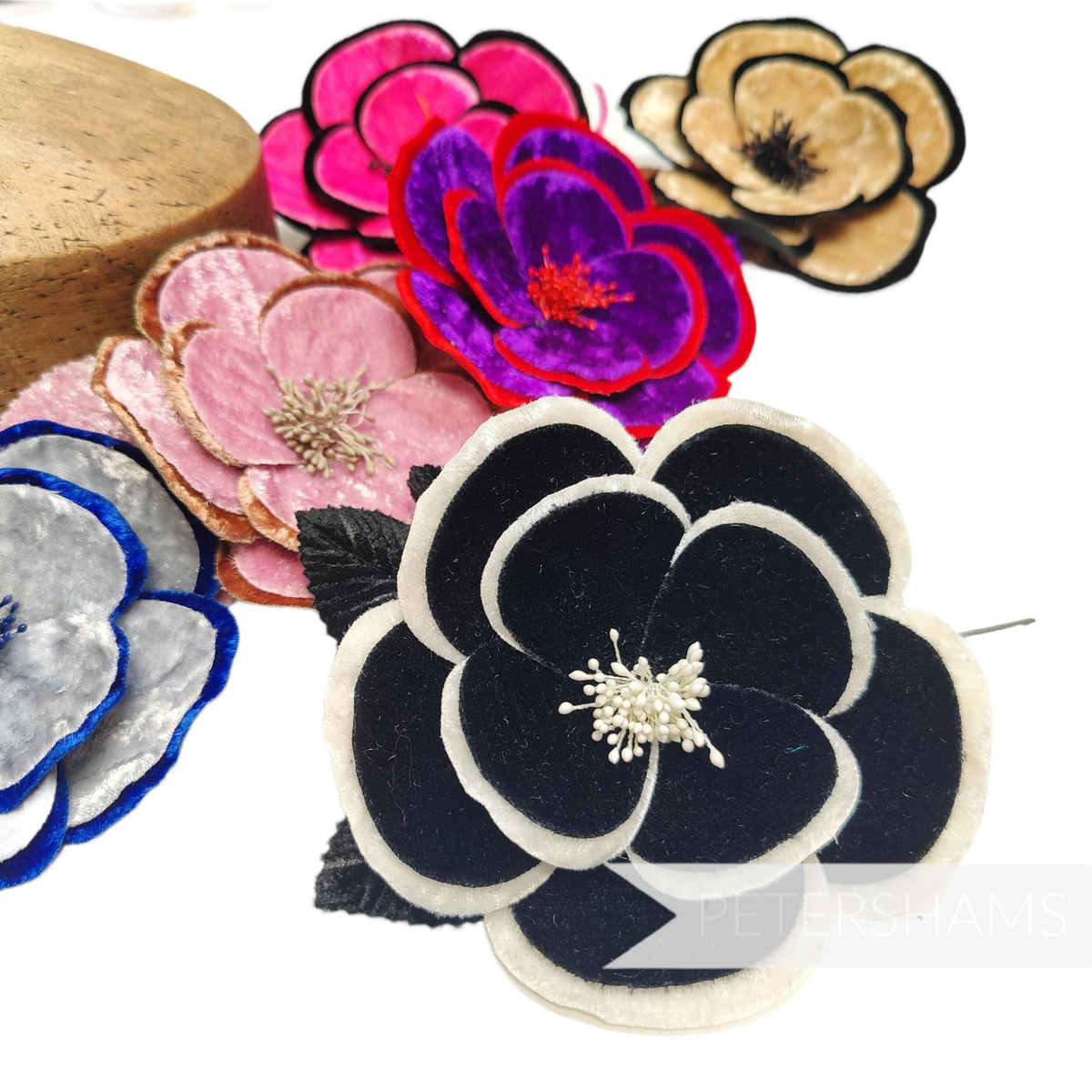 'Winona' 12cm Double Petal Velvet Camellia Millinery Flower ...