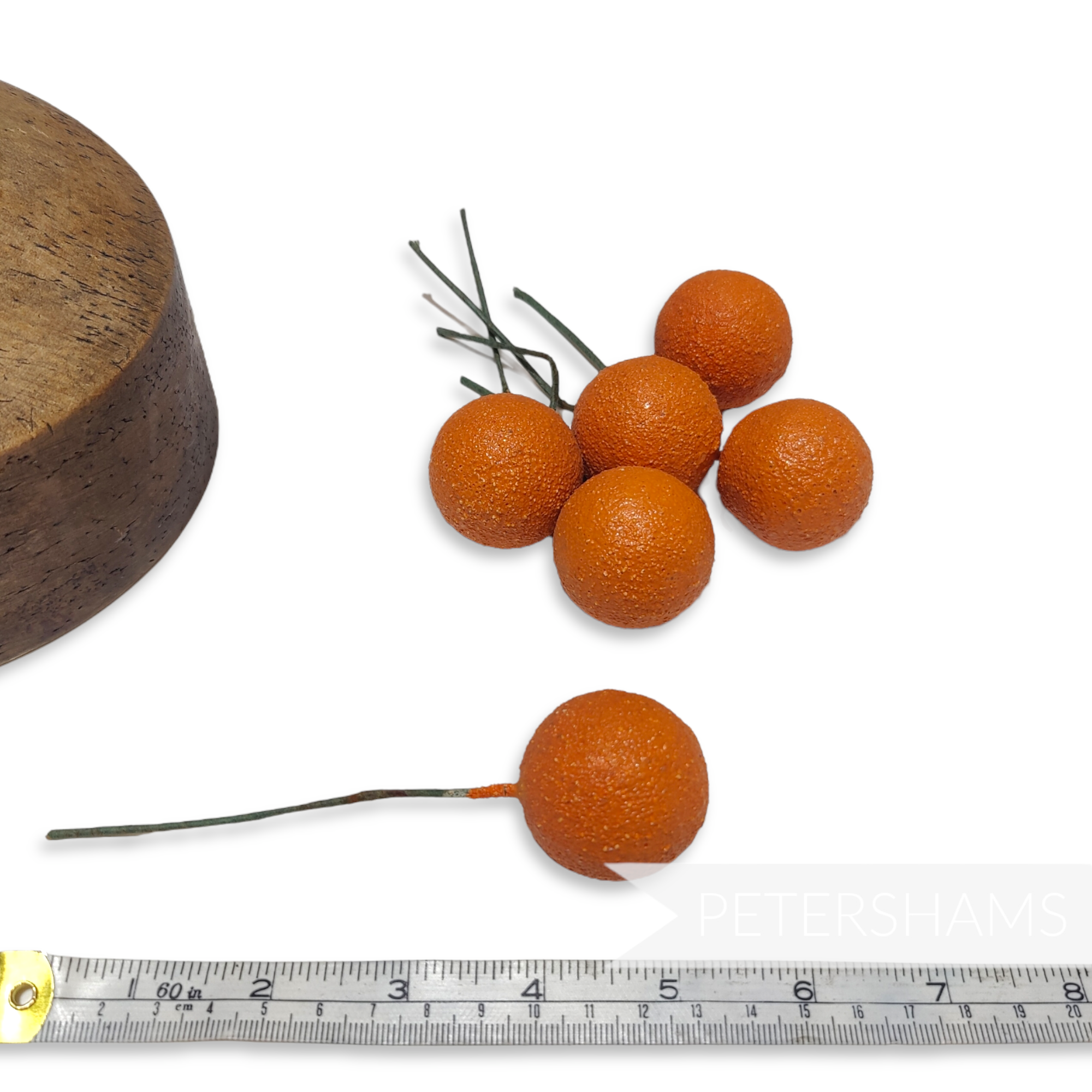 'Susanna' Vintage 1950/60s Wired Orange Stems - 6 pieces – Petershams ...