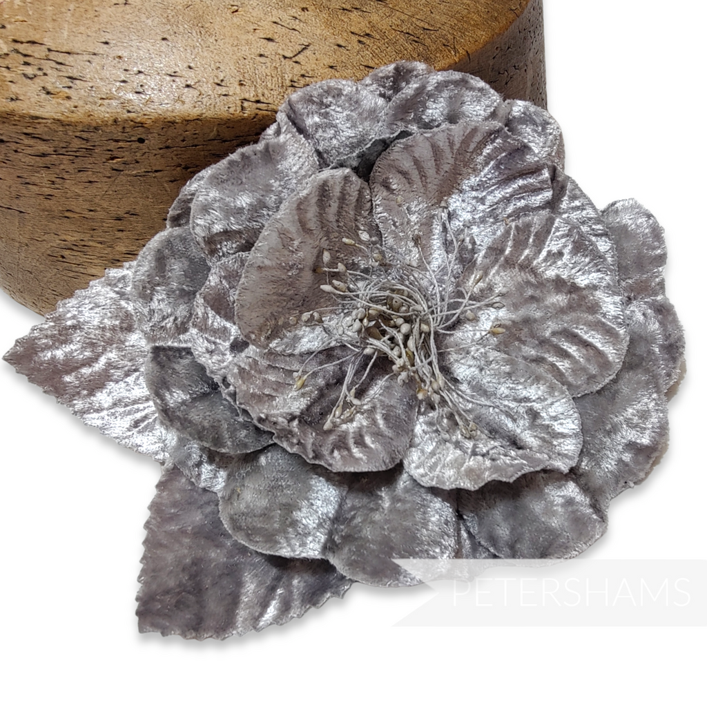 'Marisol' 12cm Velvet Millinery Hat Flower Mount – Petershams Millinery ...