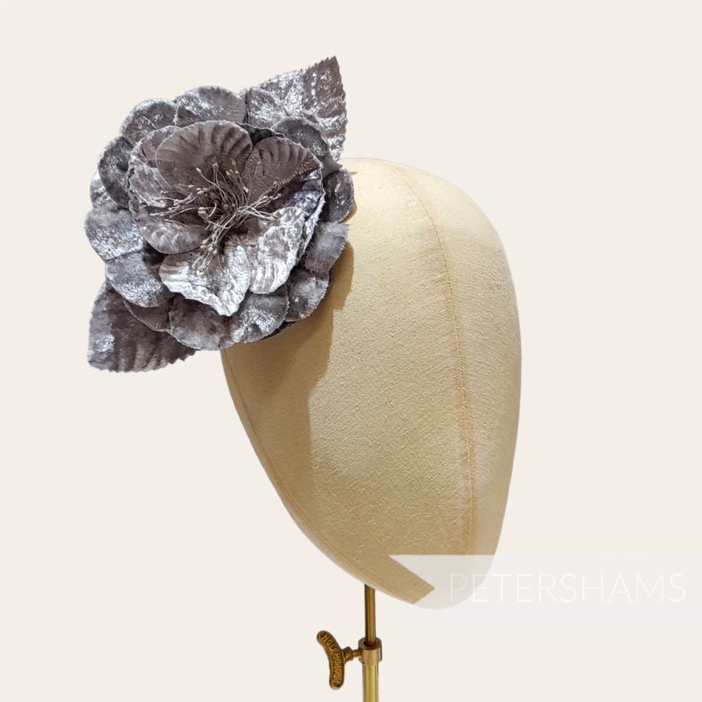 'Marisol' 12cm Velvet Millinery Hat Flower Mount – Petershams Millinery ...