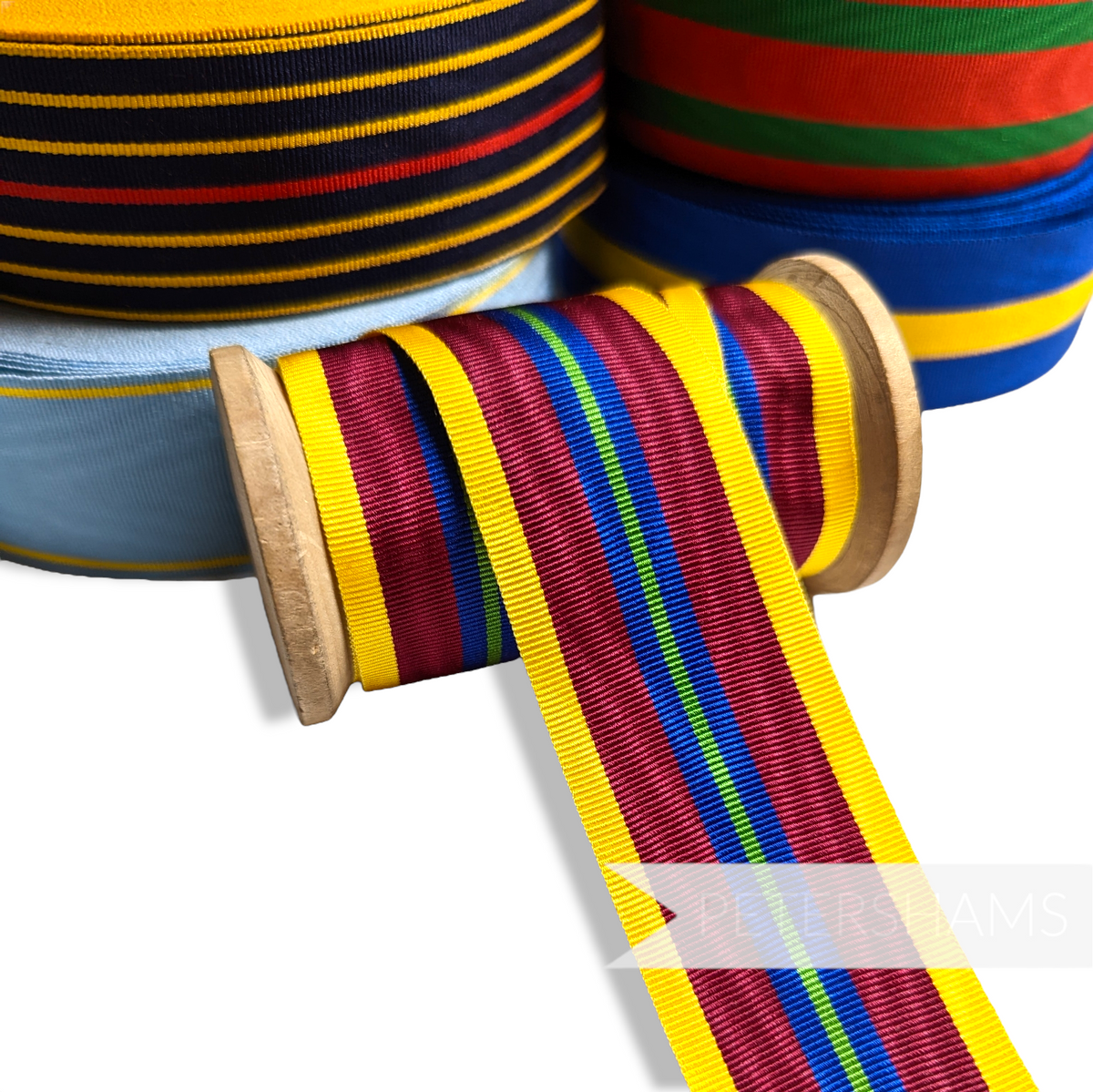 Vintage 38mm Wide Striped Moire Grosgrain Ribbon - 1m – Petershams ...