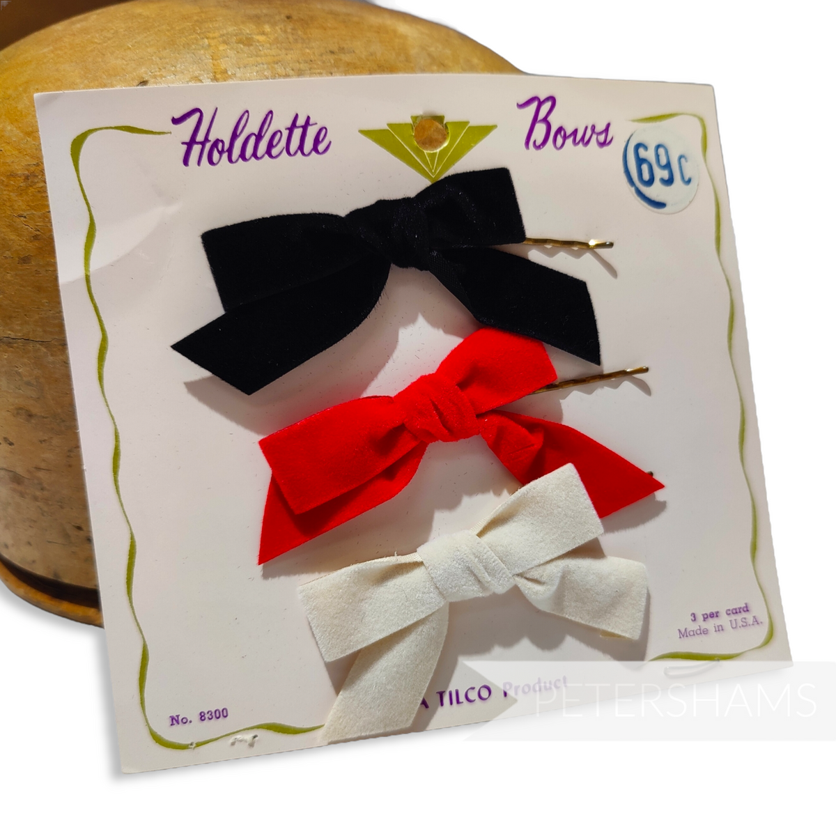 Vintage 1960s/70s 'Holdette' Velvet Bows - Set of 3 – Petershams ...