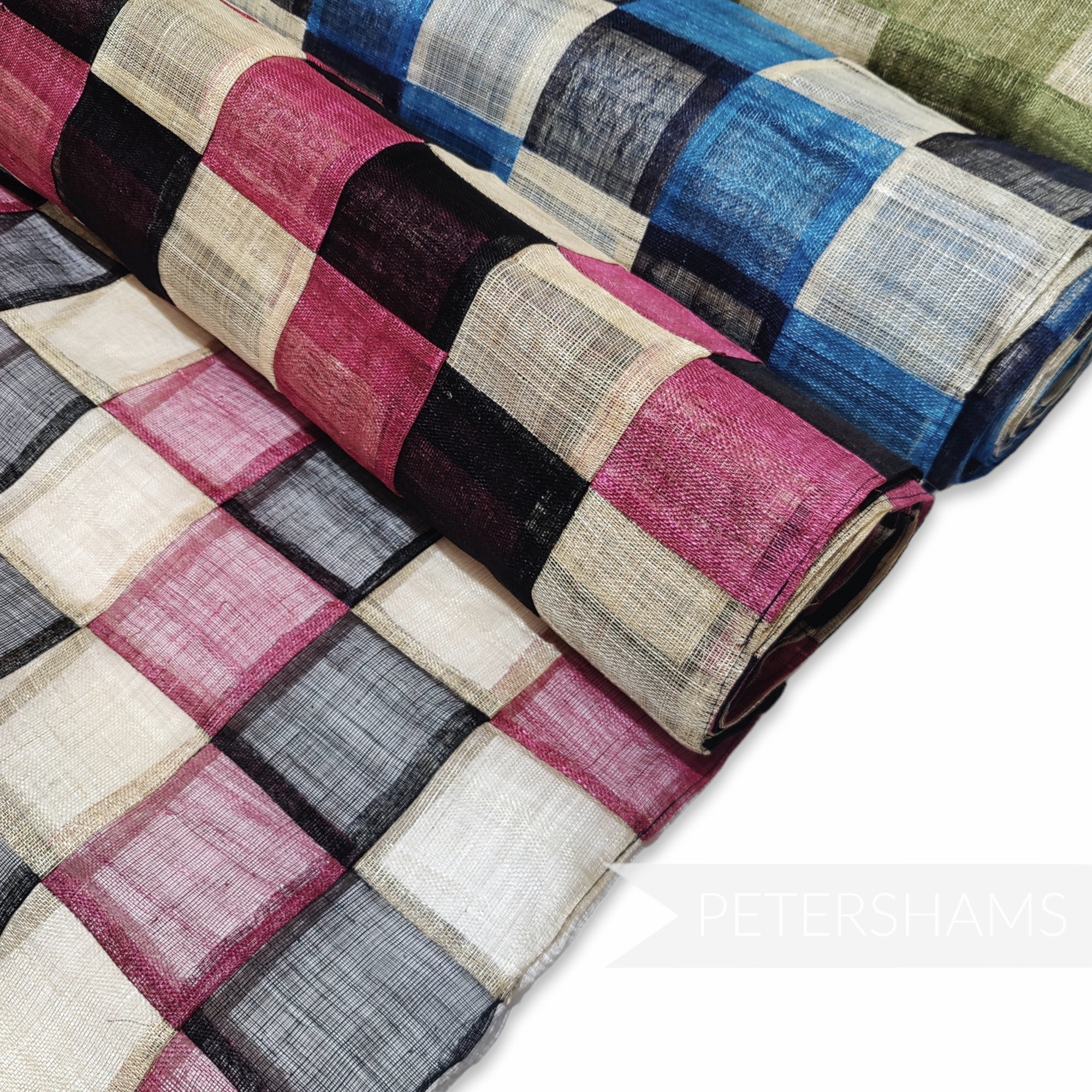 Patchwork Design Sinamay Fabric - 1/2 Metre – Petershams Millinery Supplies