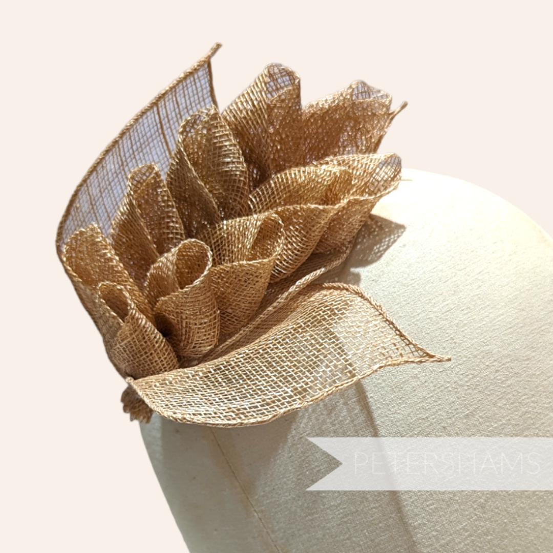 'Hattie' Wheat Husk with Leaves Sinamay Hat Trim – Petershams Millinery ...