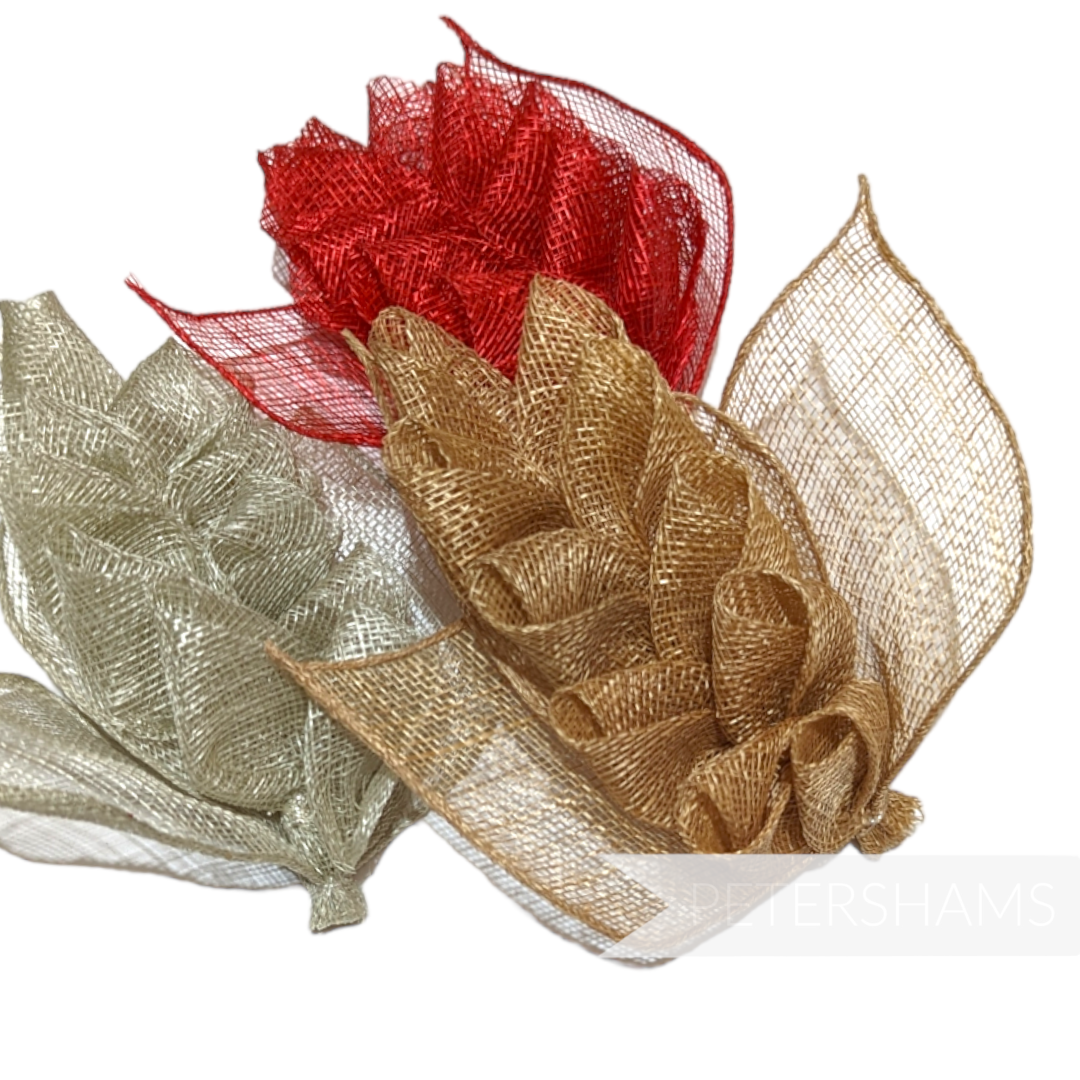 'Hattie' Wheat Husk with Leaves Sinamay Hat Trim – Petershams Millinery ...