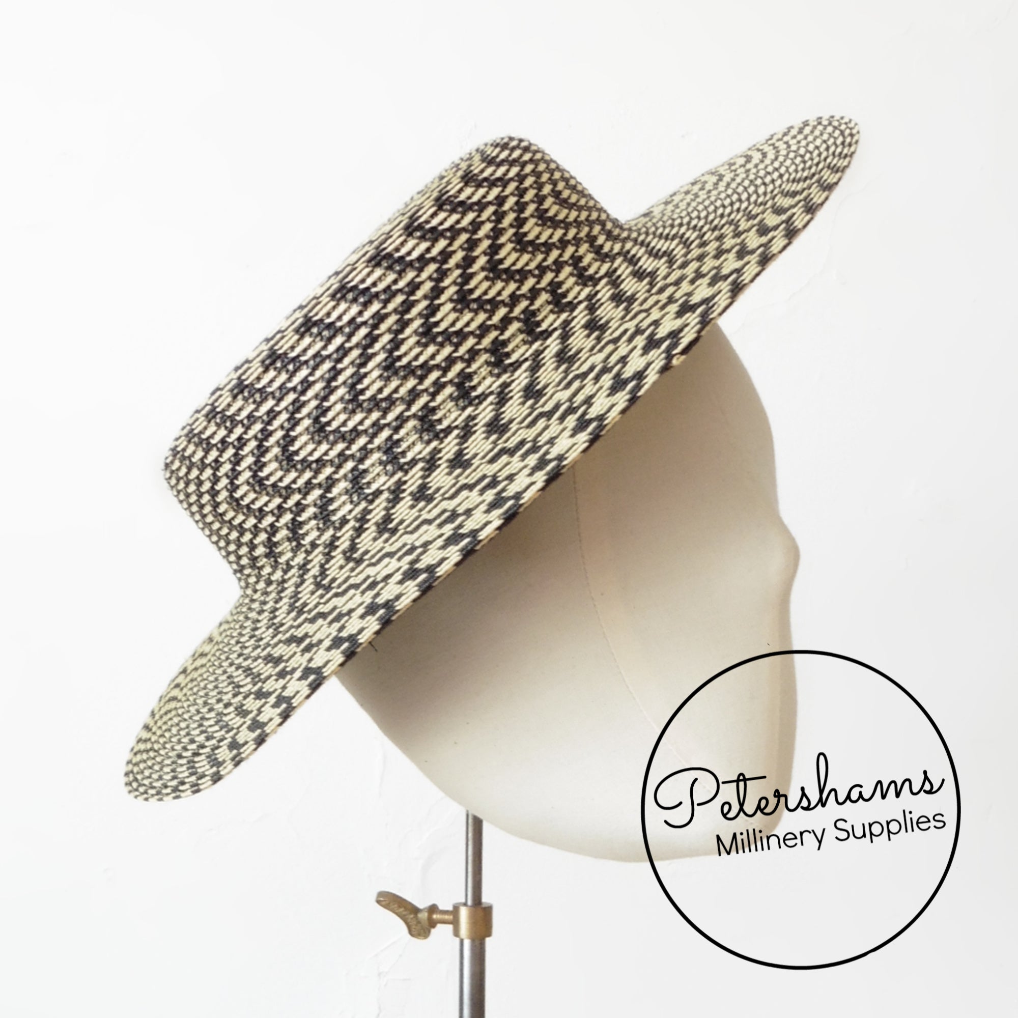 Small Brim Polybraid Boater Fascinator Hat Base – Petershams Millinery ...