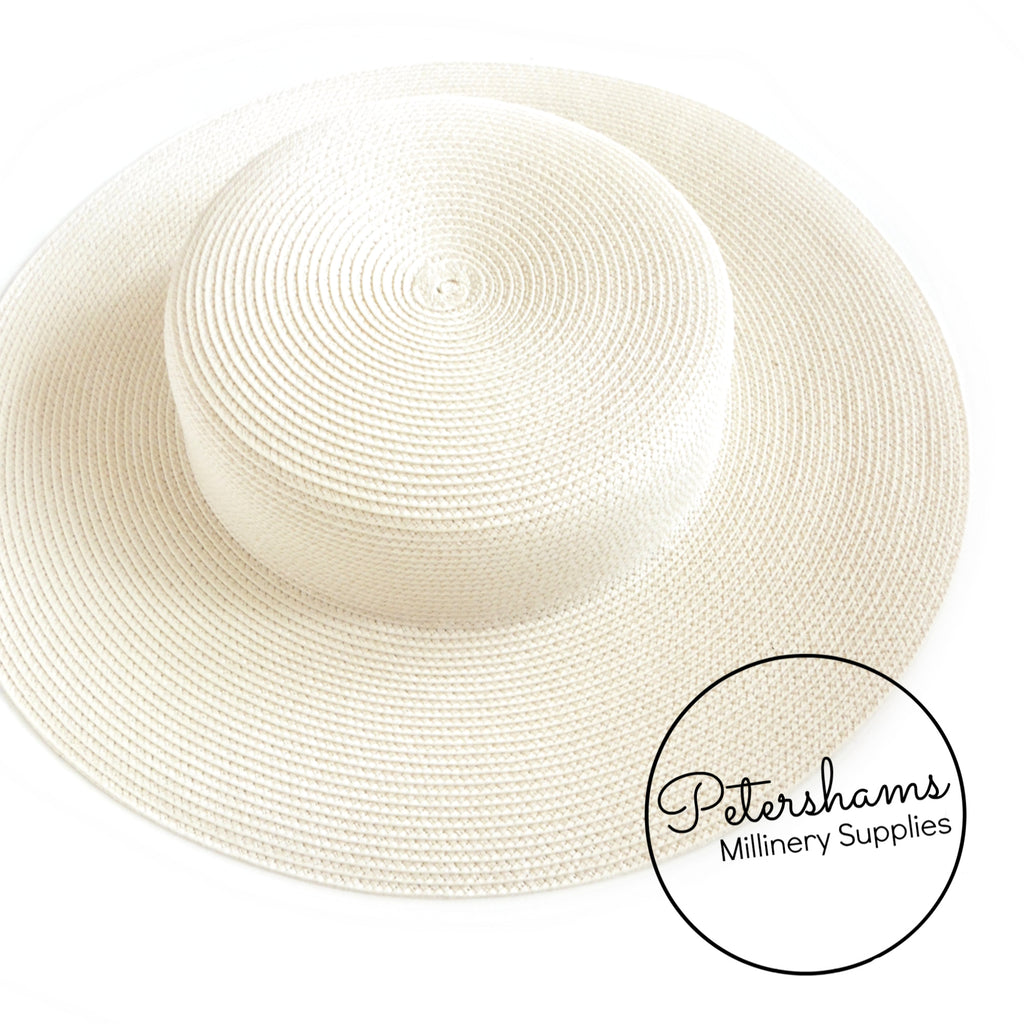 Small Brim Polybraid Boater Fascinator Hat Base – Petershams Millinery ...