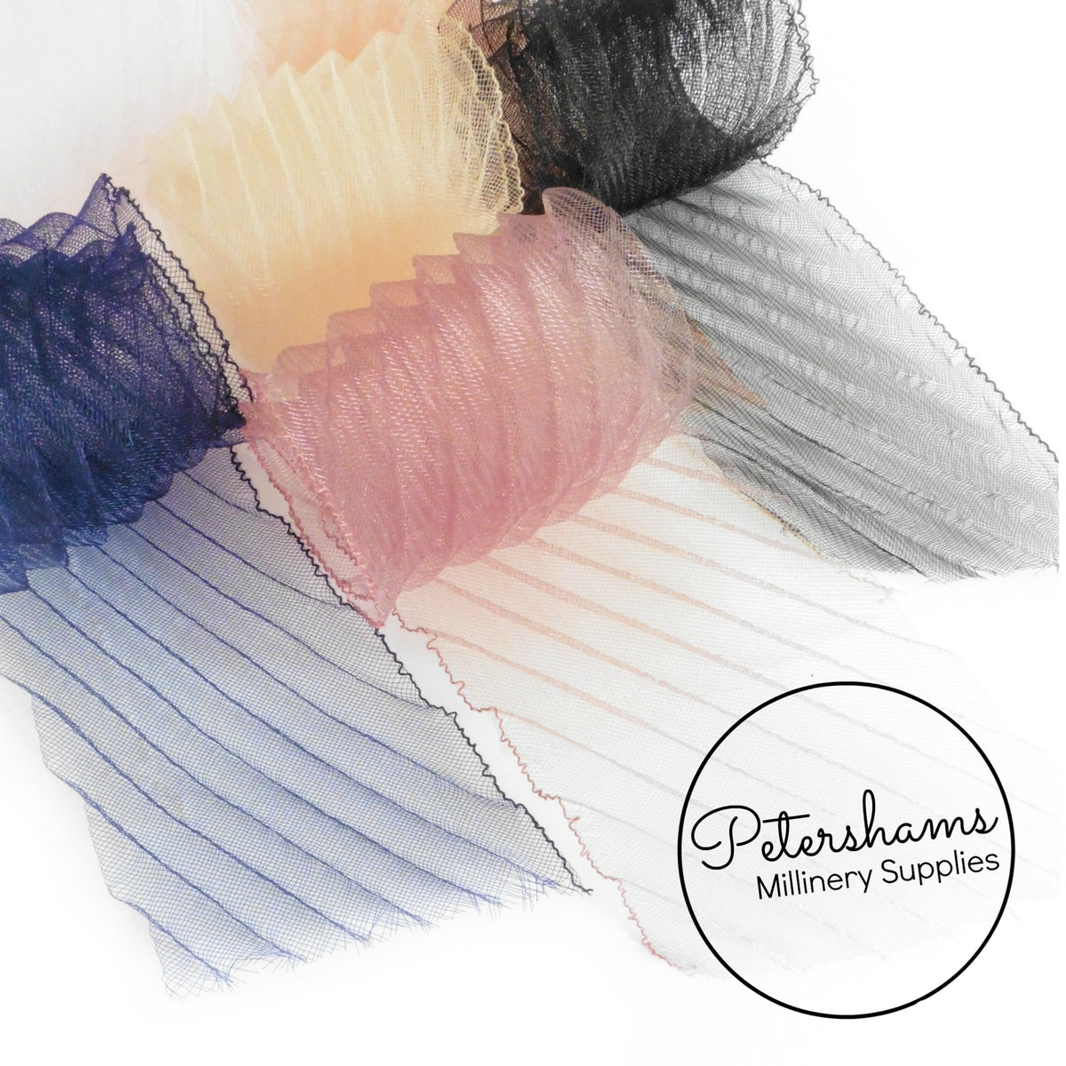 Diagonal Pleated Crin Strip – Petershams Millinery Supplies