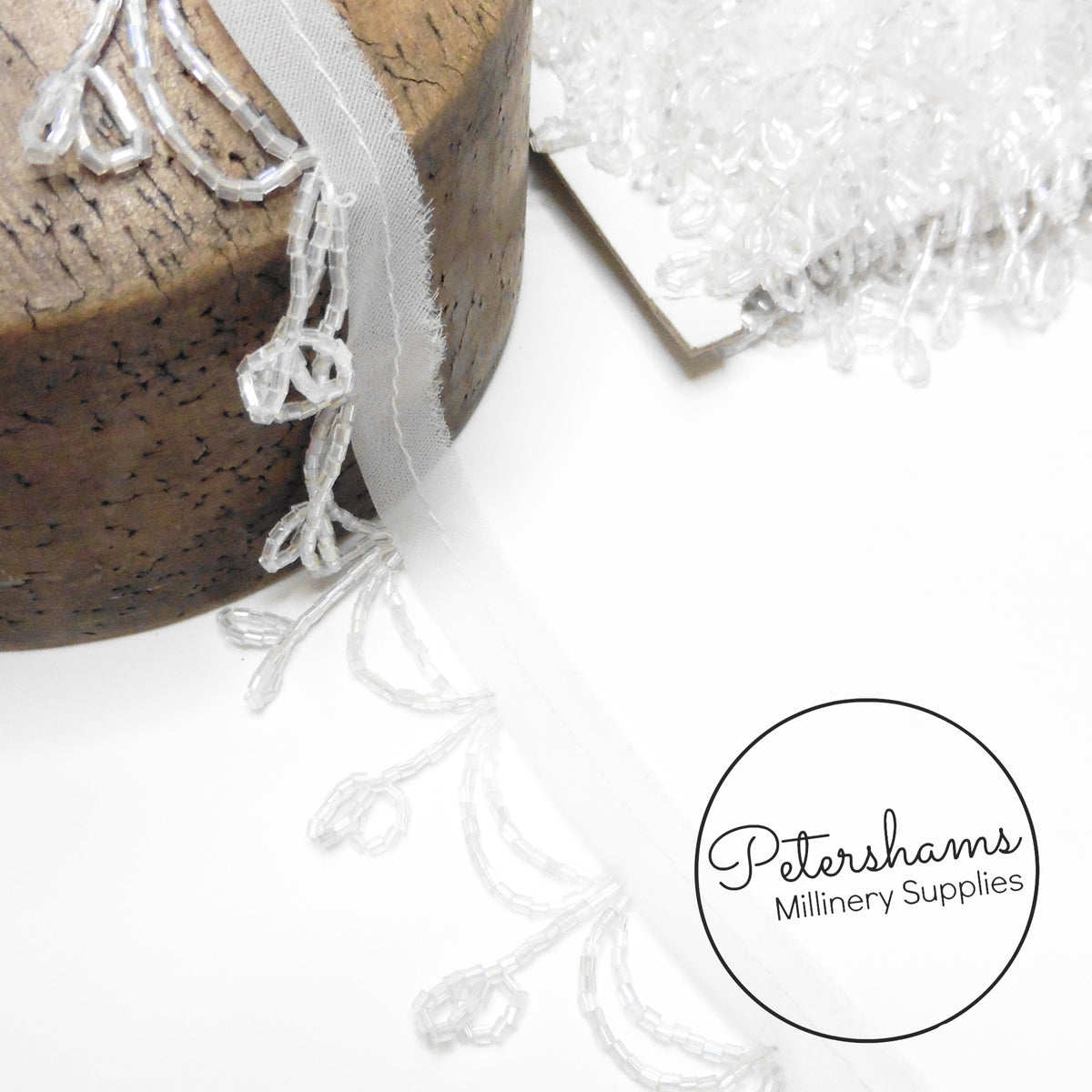 Beaded Double Loop Fringe Trim - 1m – Petershams Millinery Supplies