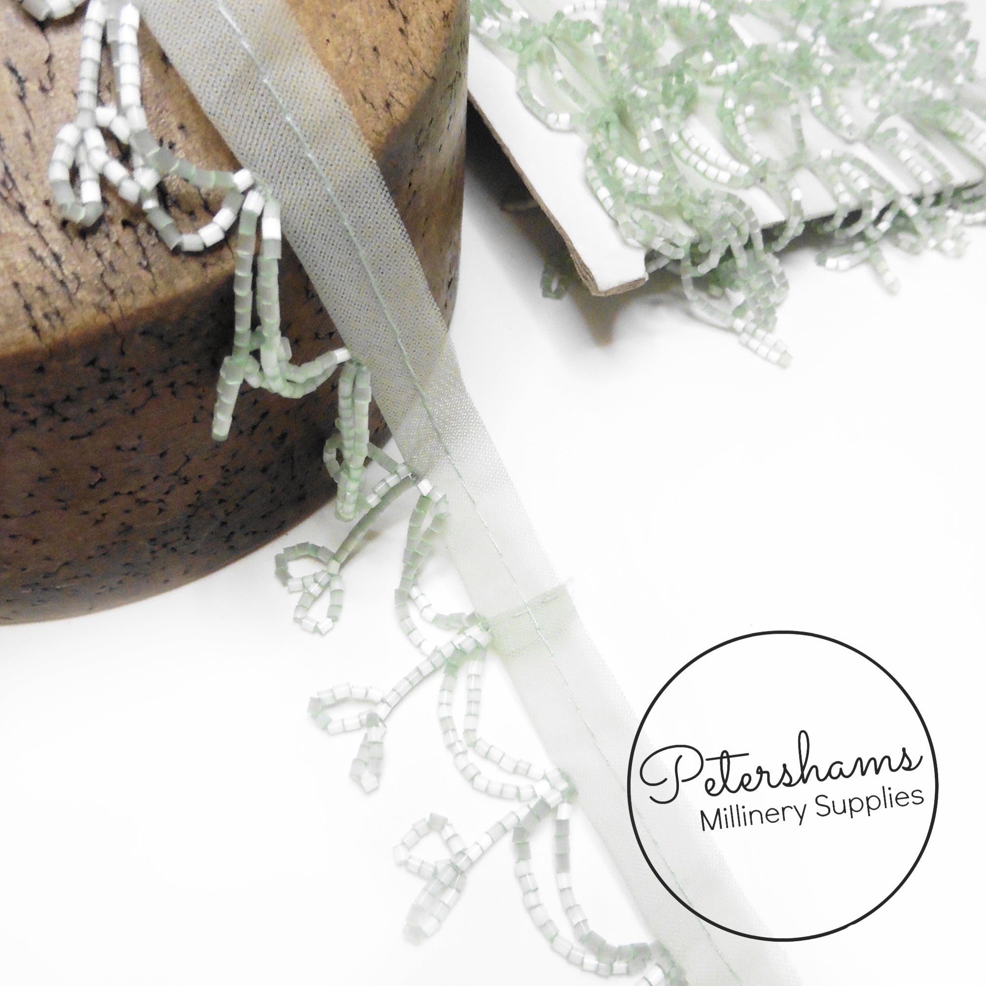 Beaded Double Loop Fringe Trim - 1m – Petershams Millinery Supplies