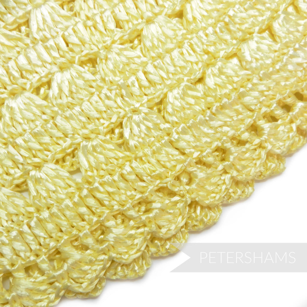 Laminated Raffia Vintage 1970's Crochet Flare Hat Body – Petershams ...