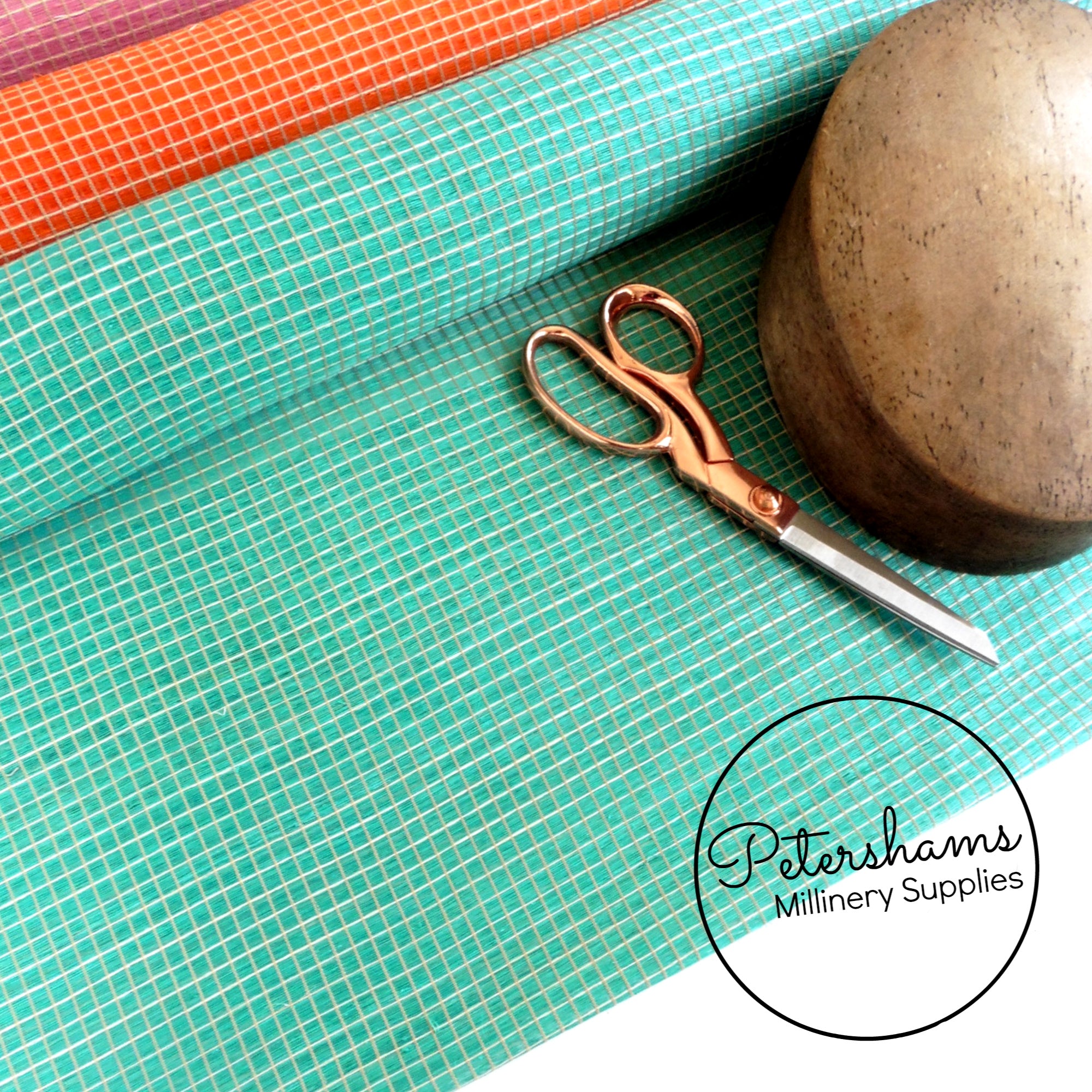 Silk Abaca with Buntal Small Check Design Fabric - 1/2m – Petershams ...