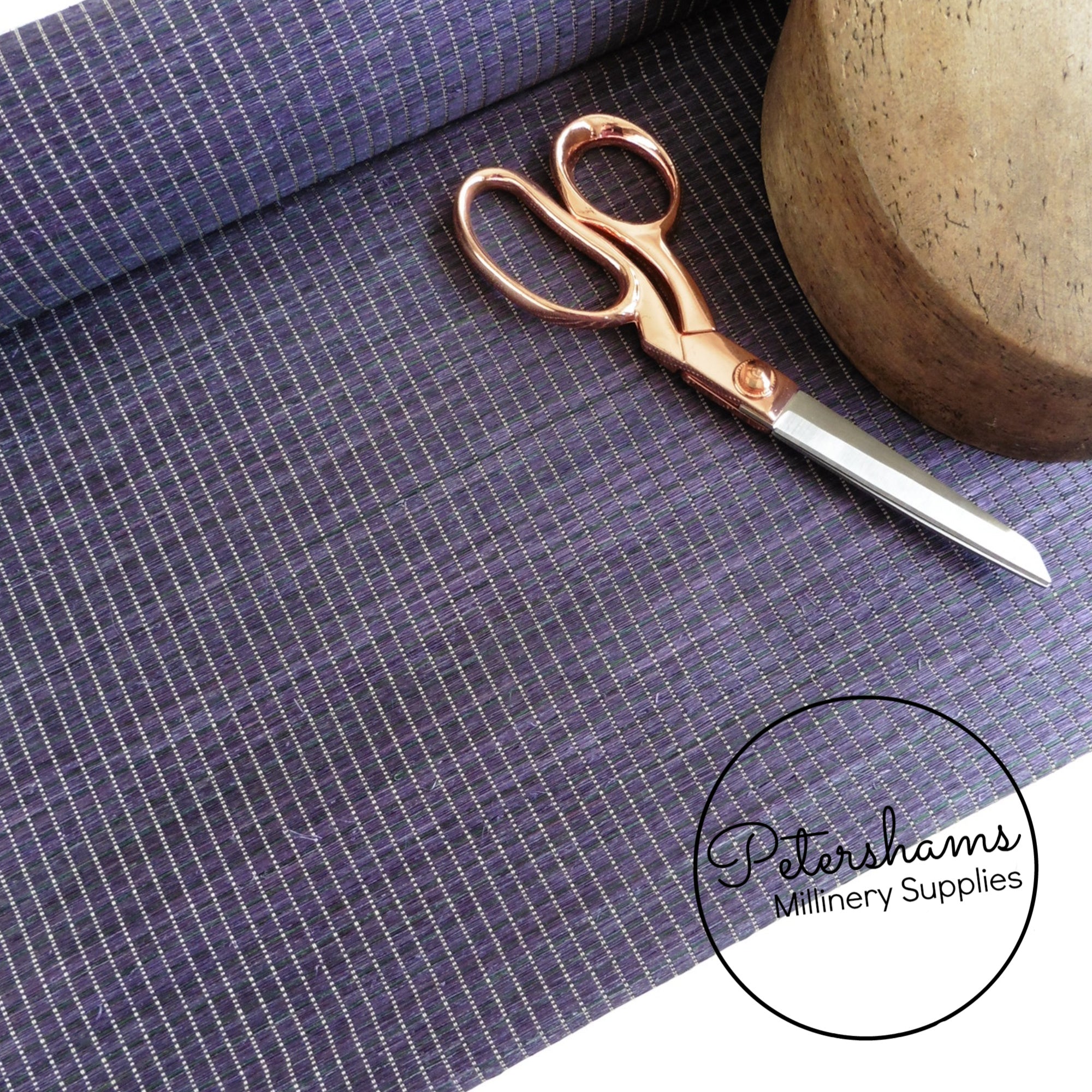 Silk Abaca with Buntal Small Check Design Fabric - 1/2m – Petershams ...